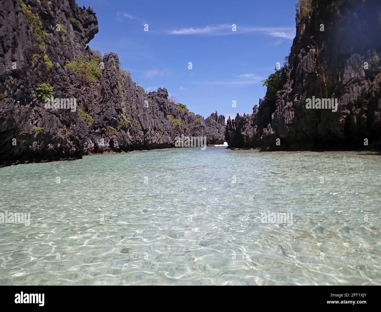 hidden lagoon at the archipelago of el nido at the philippines Stock ...