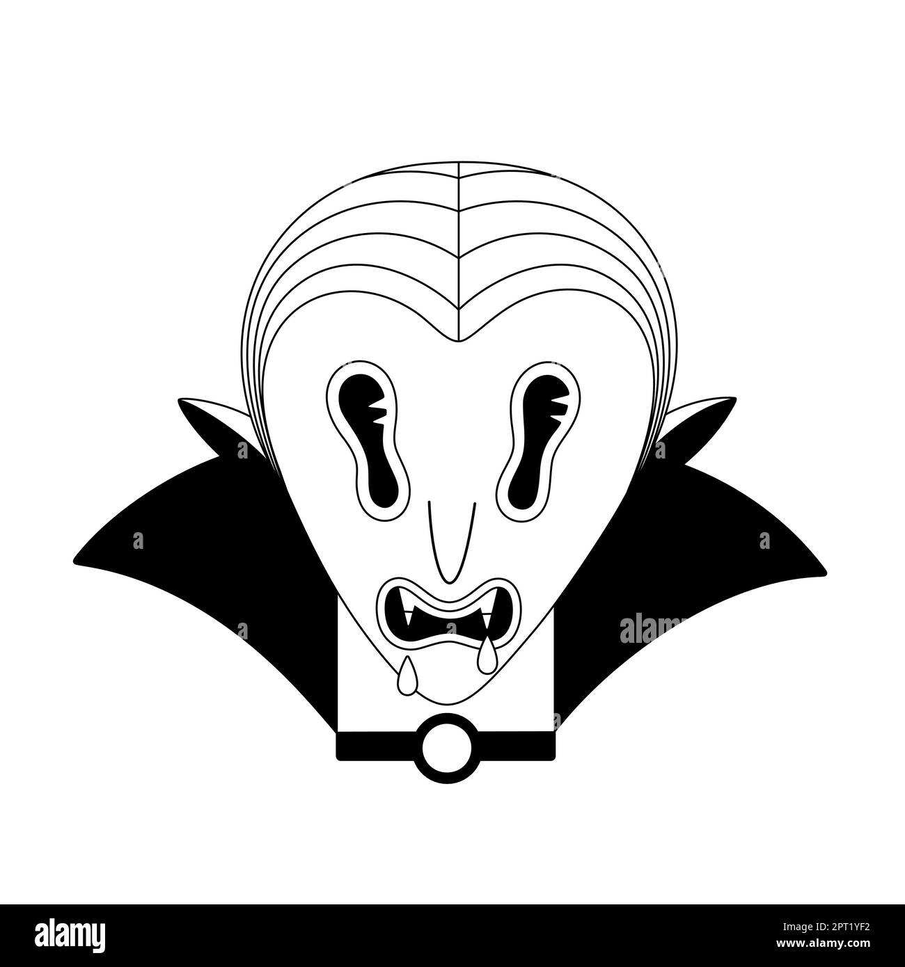 Vampire. Halloween spooky cartoon character isolated on white ...