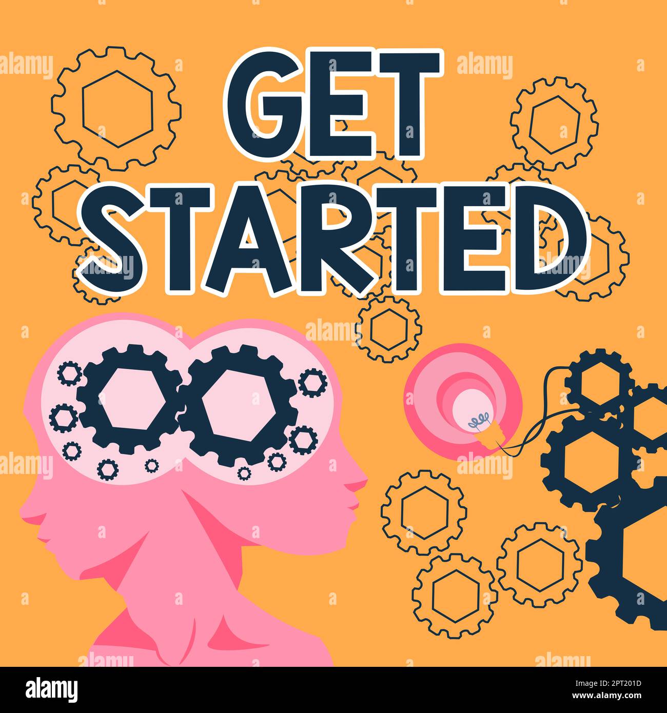 Conceptual caption Get Started, Business idea to begin accomplishing or working on the tasks to ...