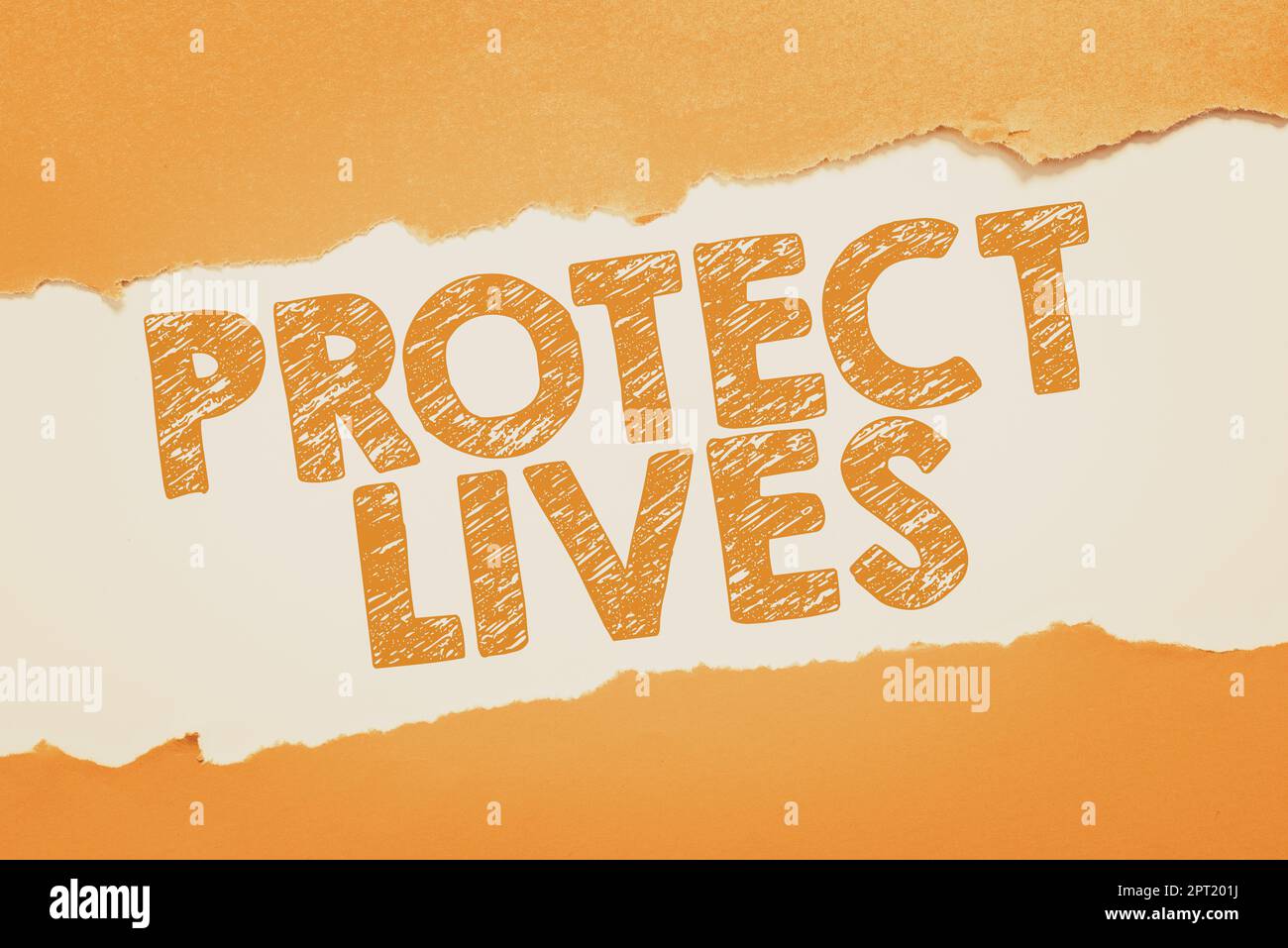 Text caption presenting Protect Lives, Business concept to cover or ...