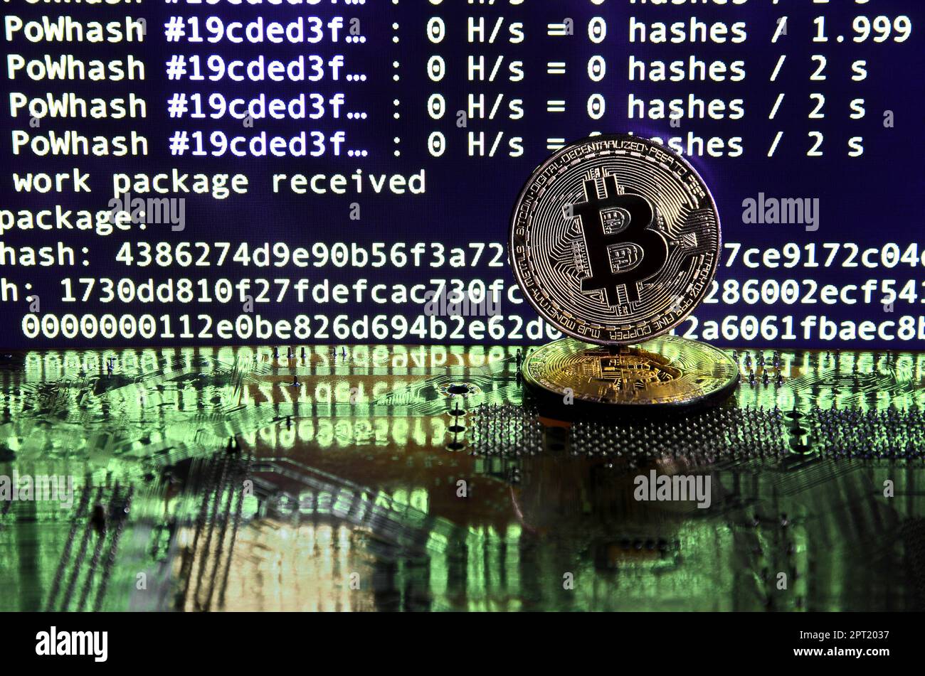 The digital process of cryptocurrency mining by using the GPUs ...