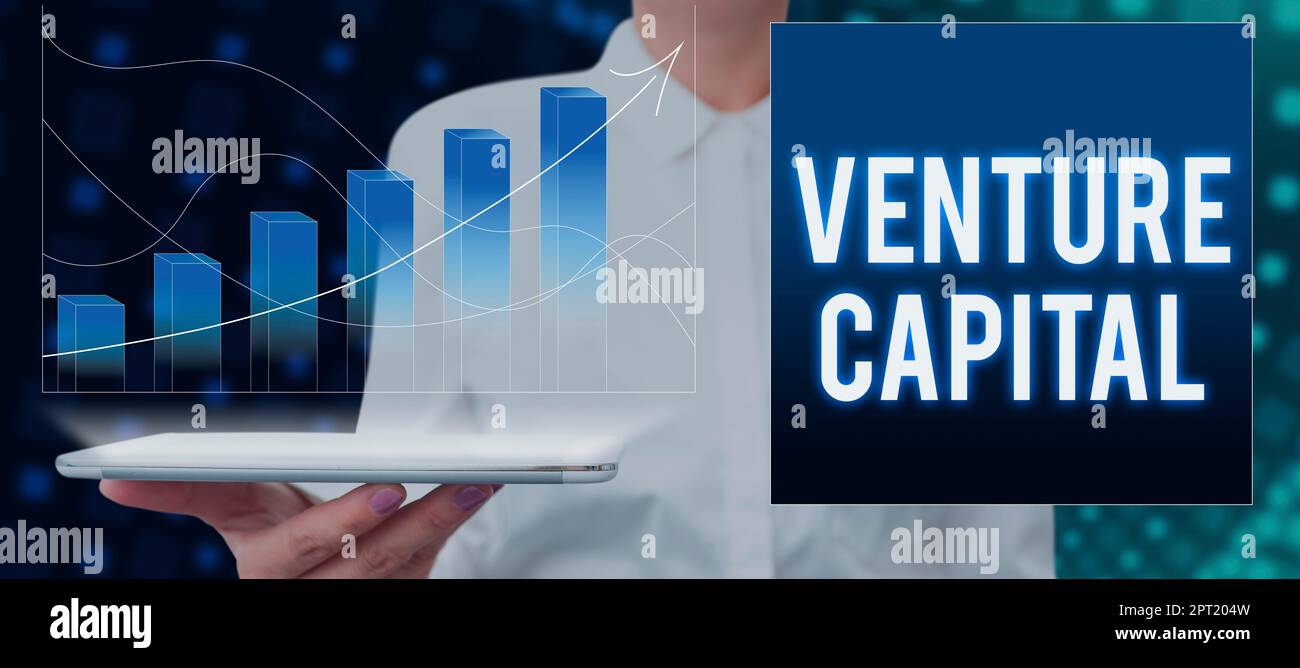 Text caption presenting Venture Capital, Business approach available ...