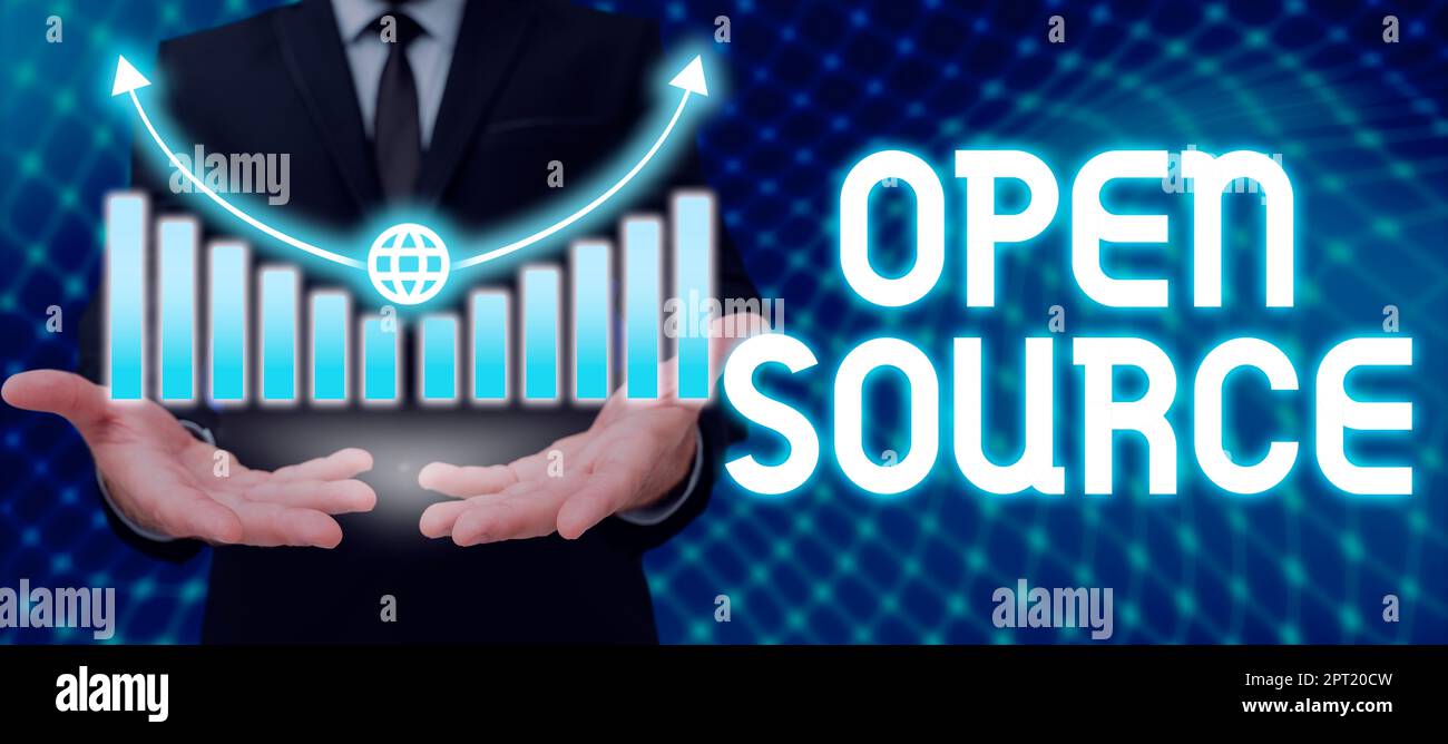 Text Caption Presenting Open Source Internet Concept Contains The