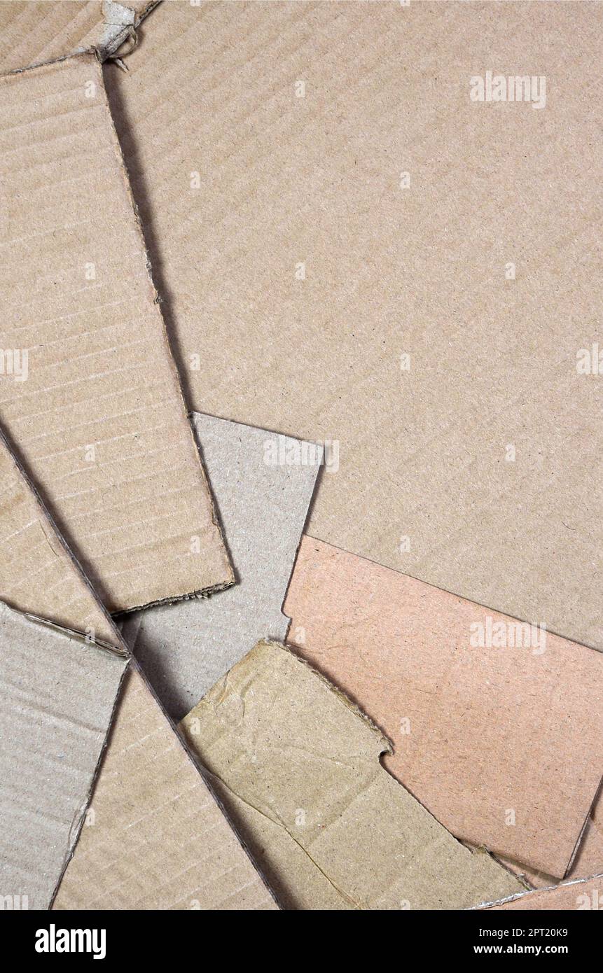 Background of paper textures piled ready to recycle. A pack of old ...