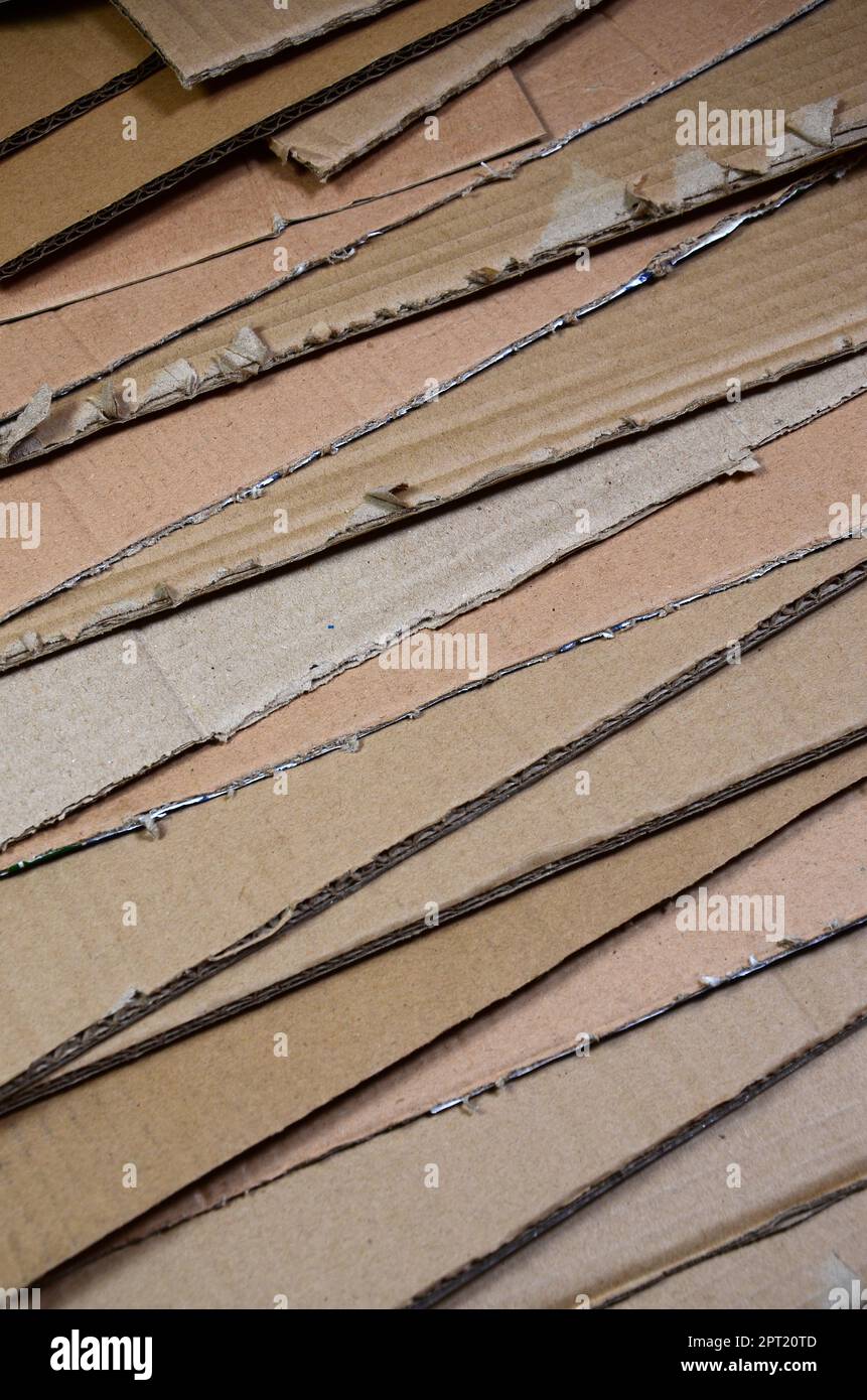 Background of paper textures piled ready to recycle. A pack of old ...
