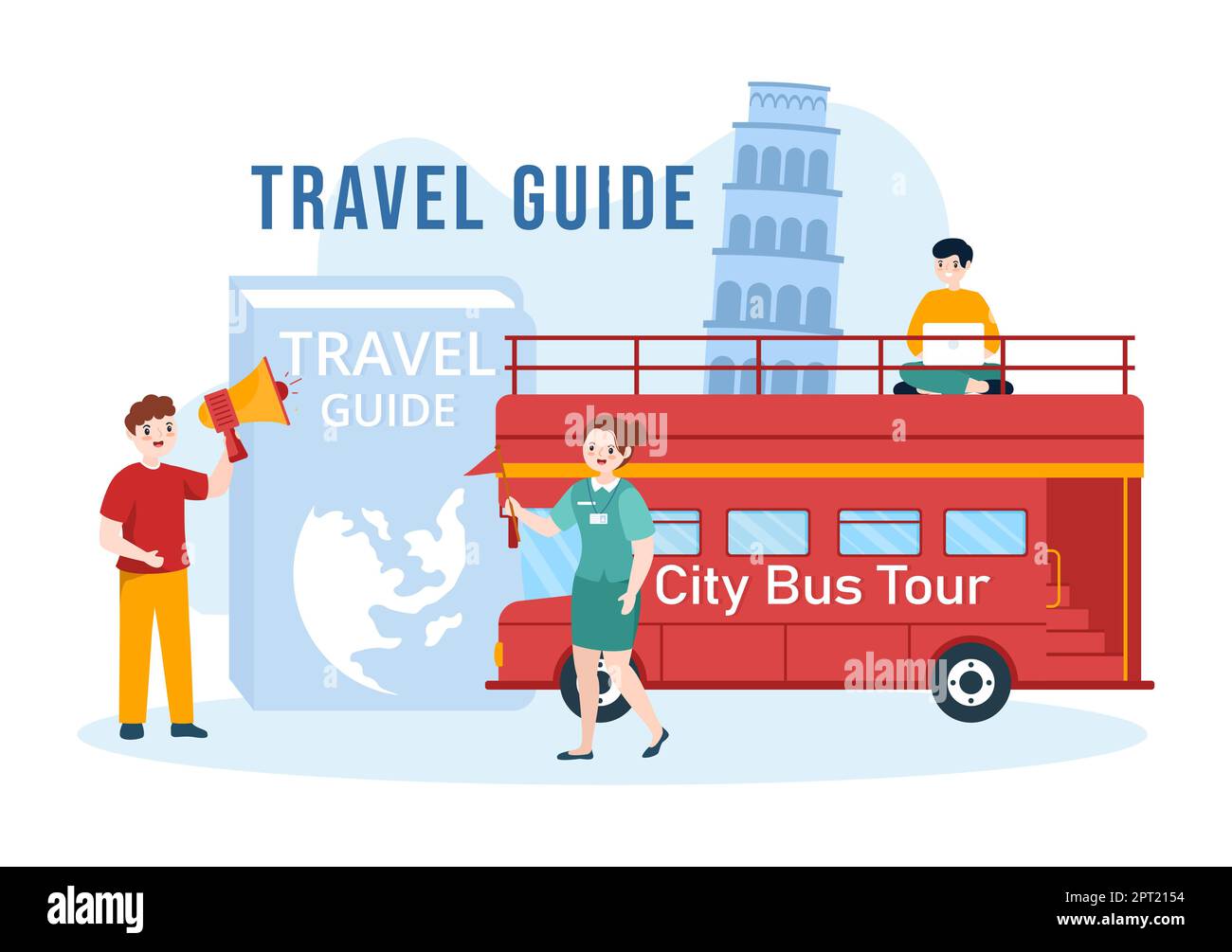 Travel Guide and Tour with Showing Interesting Places to Group of ...