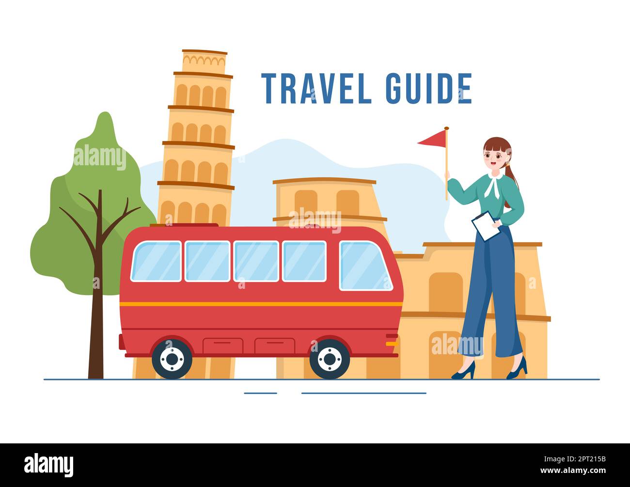 Travel Guide and Tour with Showing Interesting Places to Group of ...