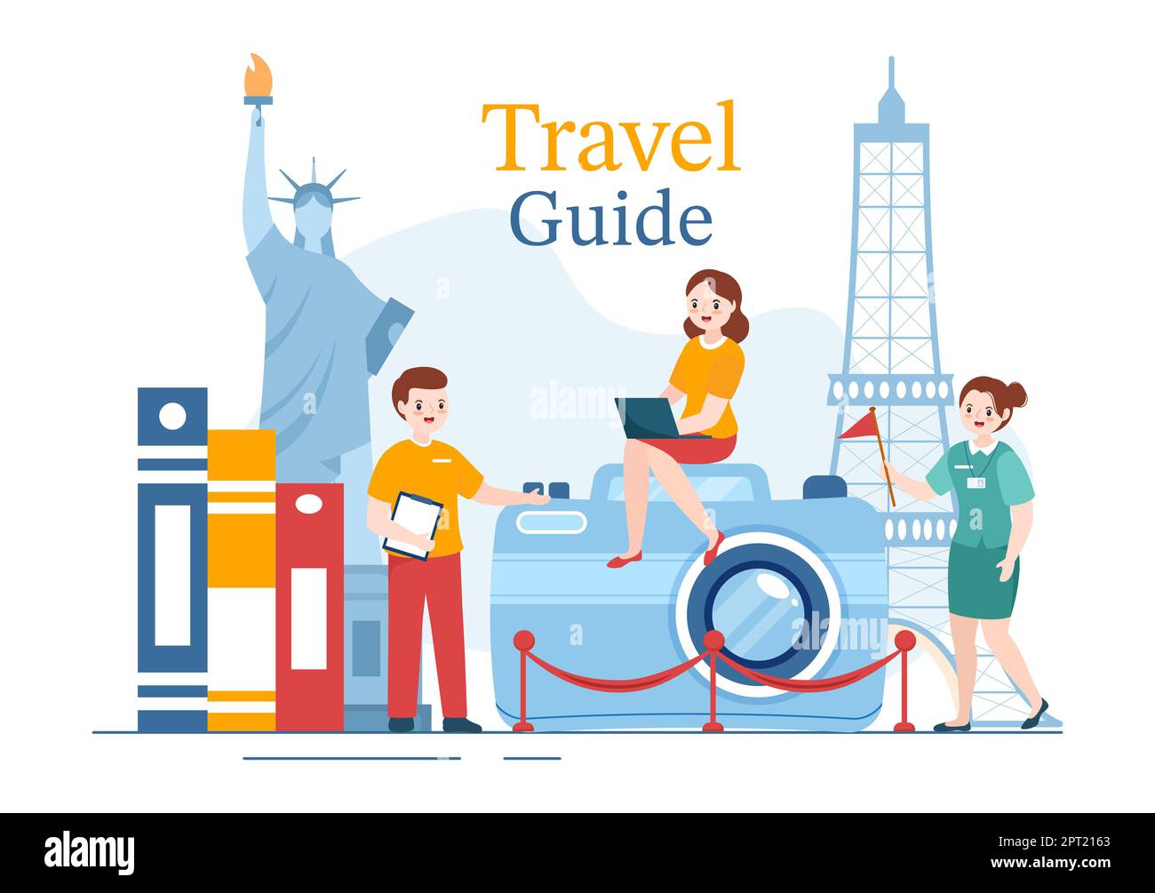 Travel Guide and Tour with Showing Interesting Places to Group of ...