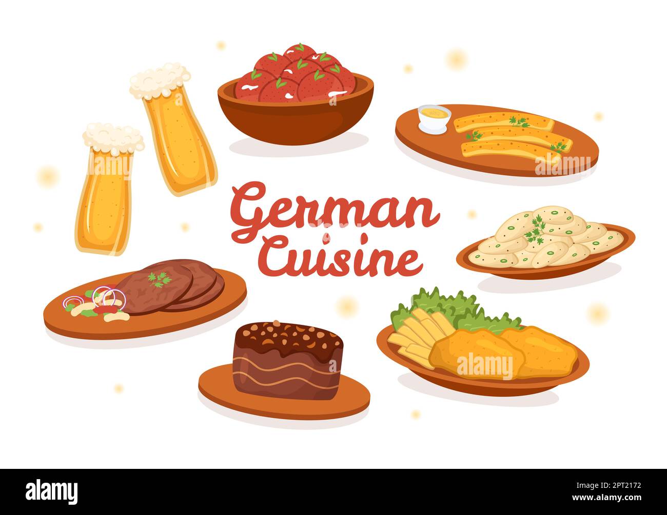 German Food Restaurant with Collection of Delicious Cuisine Traditional ...