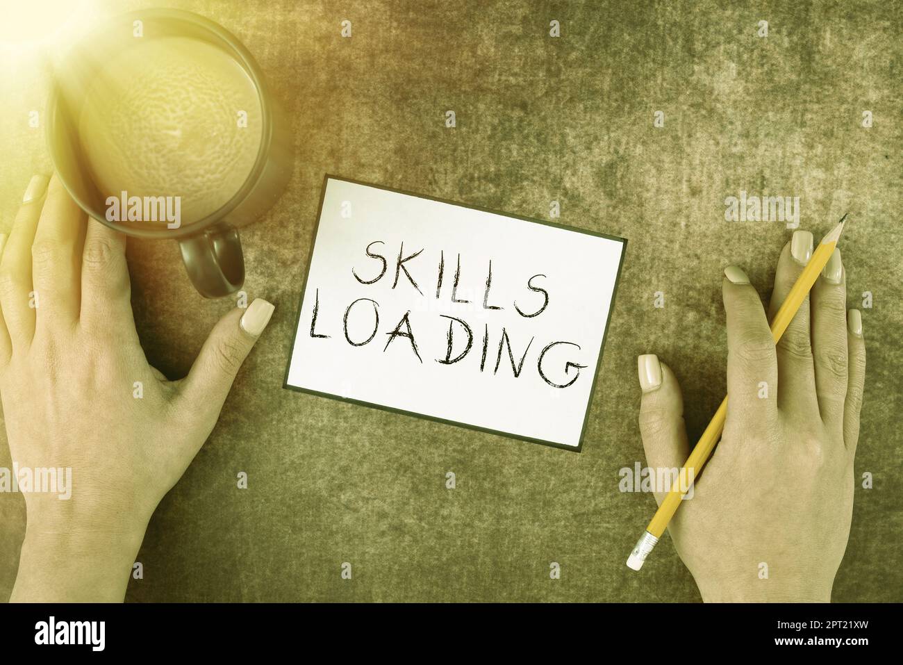 Conceptual display Skills Loading, Word Written on points out the degree of difficulty when ...