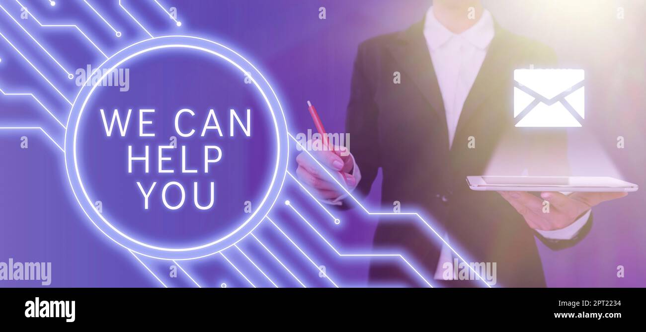 Conceptual caption We Can Help You, Concept meaning Support Assistance ...