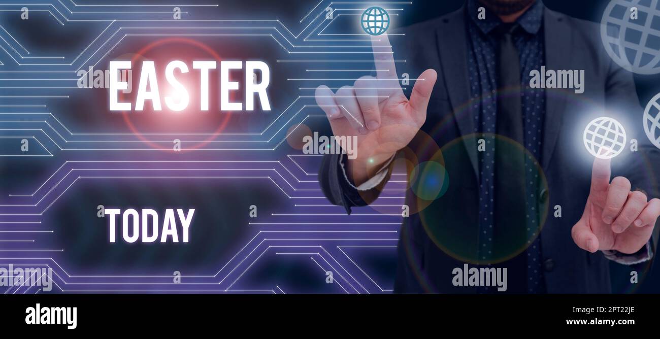 Sign displaying Easter, Internet Concept holiday commemorating the ...