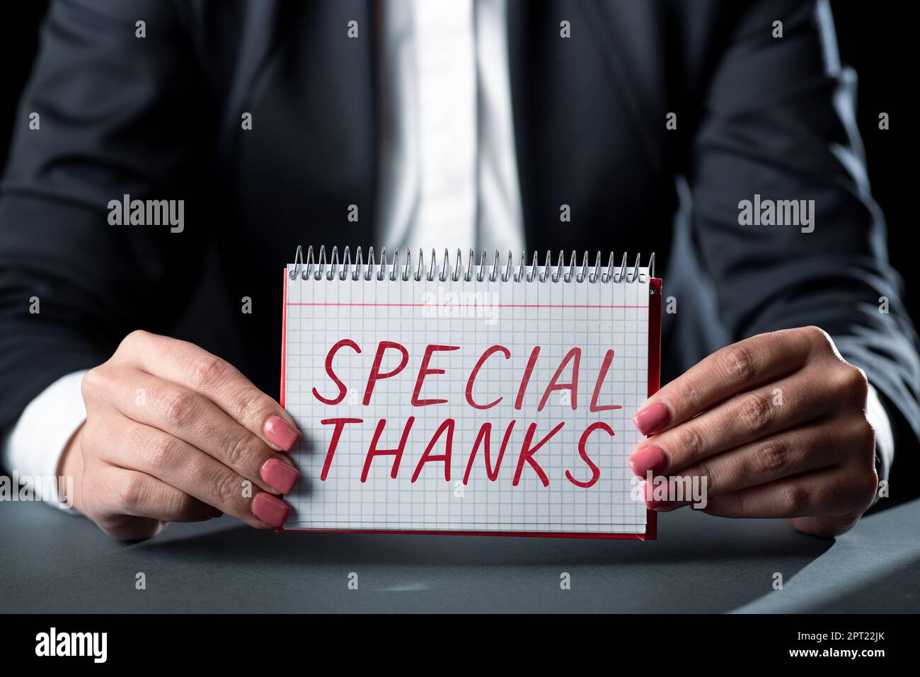 Conceptual caption Special Thanks, Word Written on appreciating ...