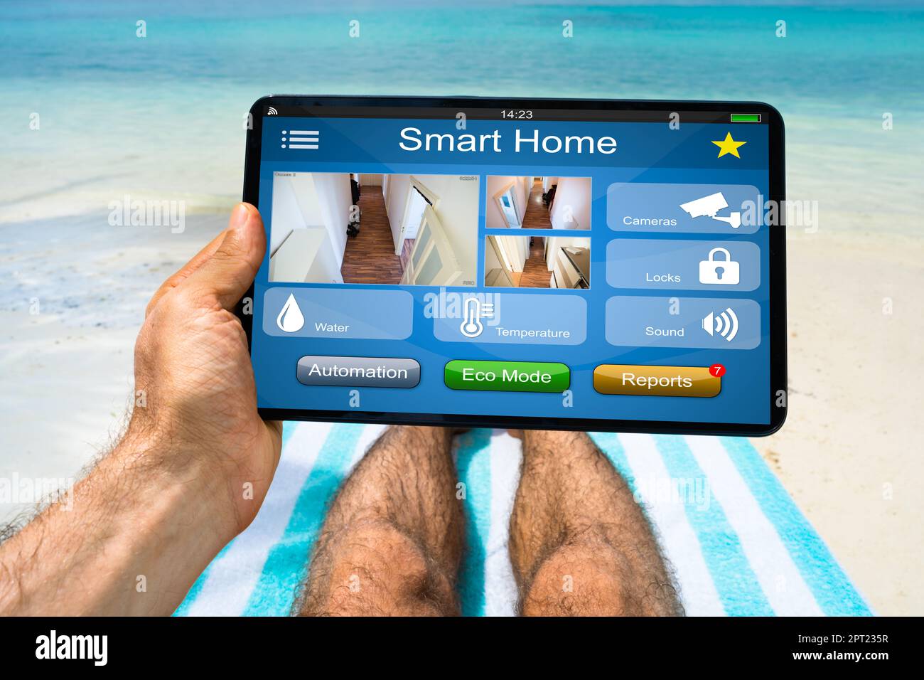 Security CCTV Cameras On Beach. Spy Gadgets Stock Photo - Alamy