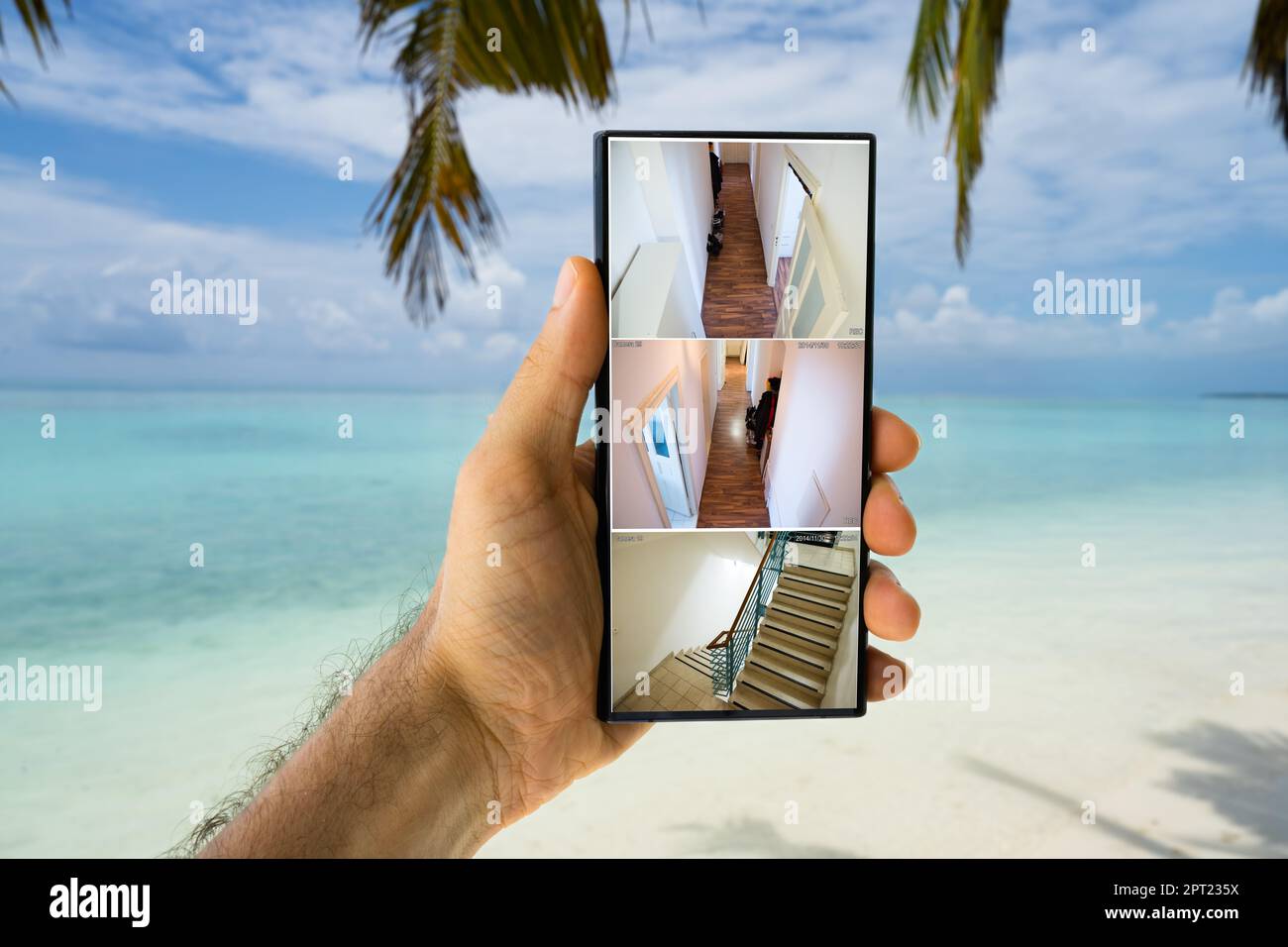 Security CCTV Cameras On Beach. Spy Gadgets Stock Photo - Alamy