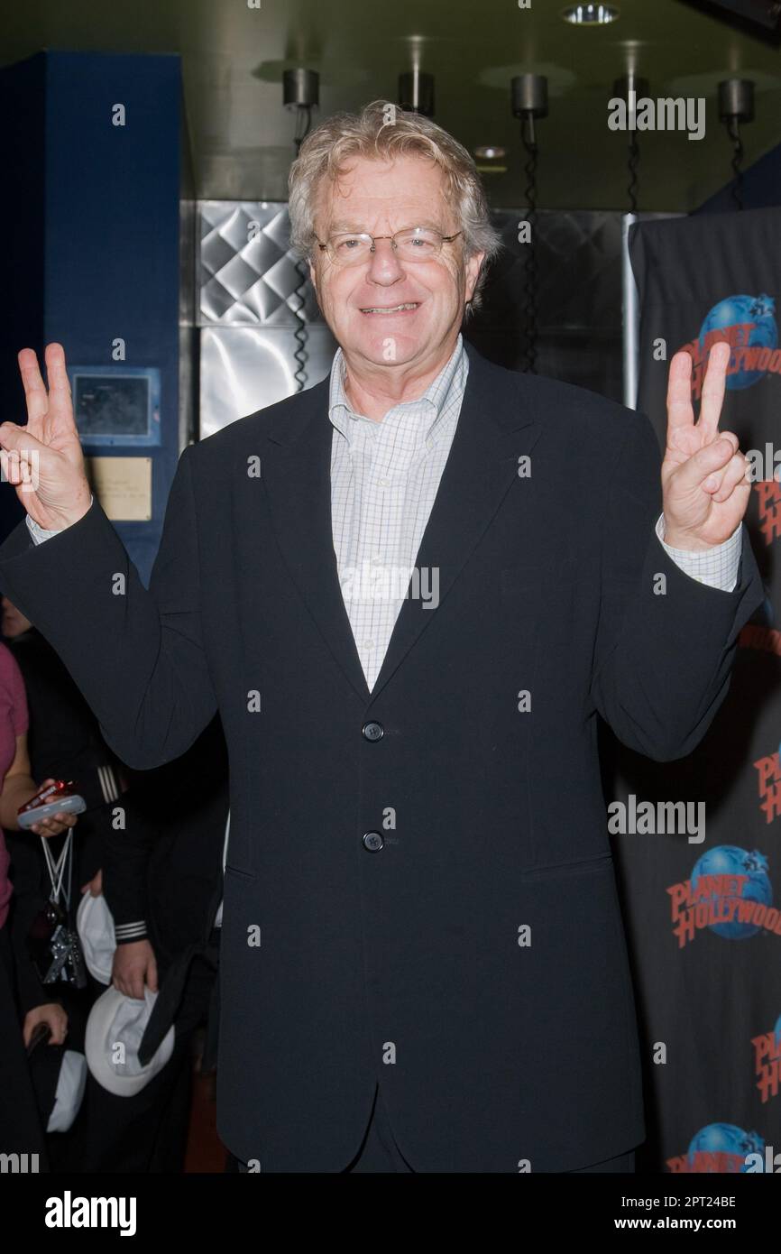 TV personality Jerry Springer visits Planet Hollywood on November 6 ...