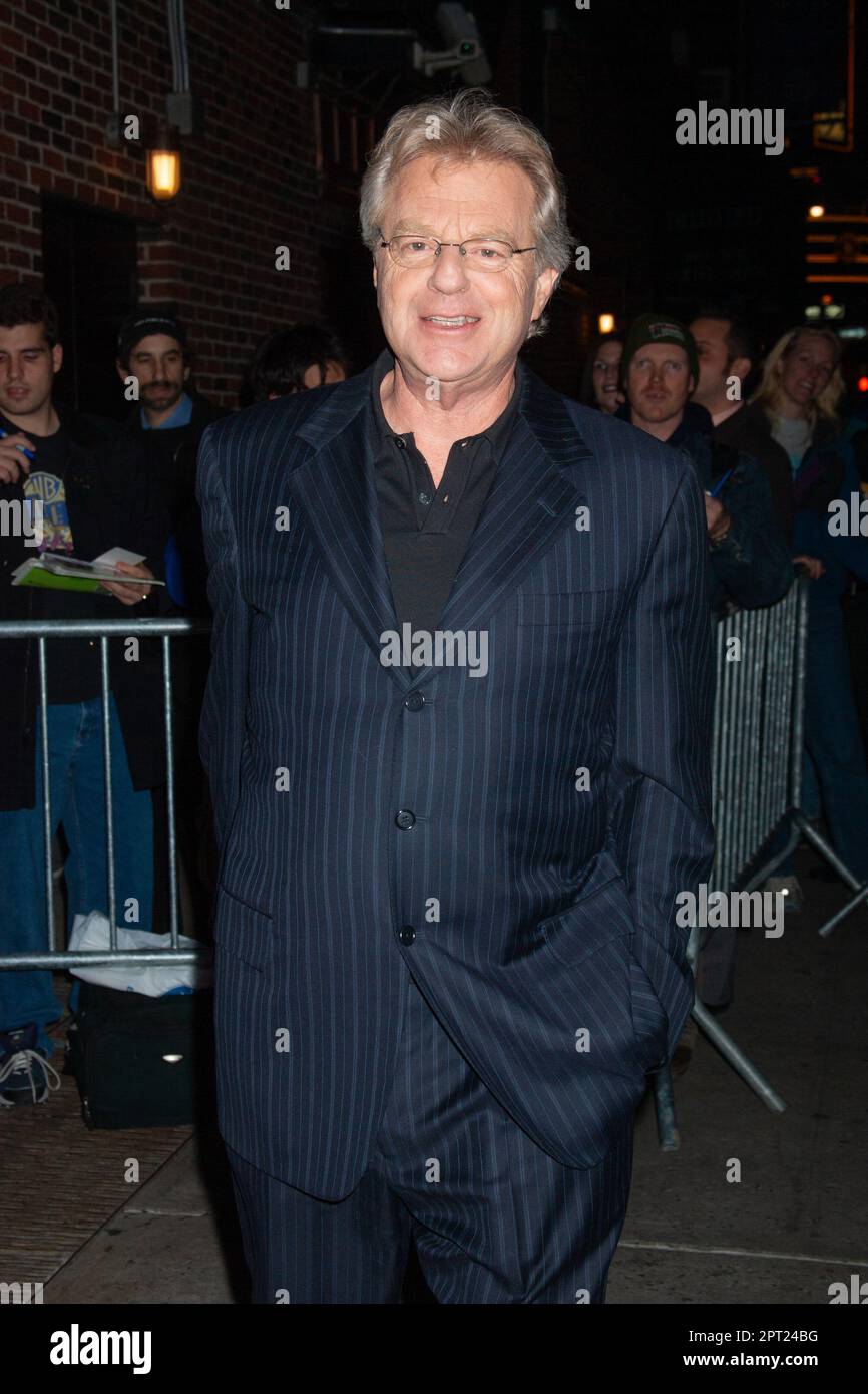 Jerry Springer visits The Late Show with David Letterman at the Ed ...