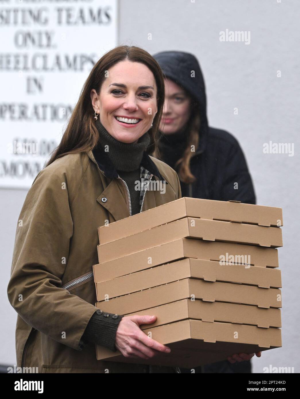 Wales, UK. 27th Apr, 2023. The Prince and Princess of Wales visit the ...