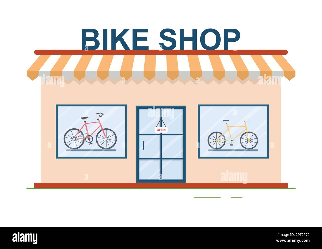 Bike Shop with Shoppers People Choosing Cycles, Accessories or Gear ...