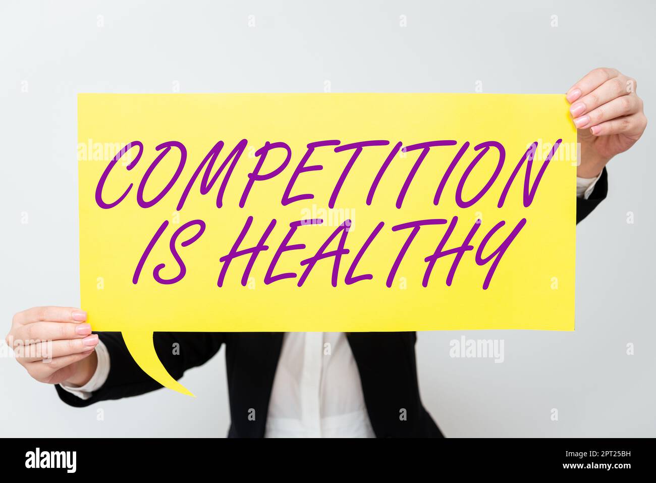 Hand writing sign Competition Is Healthy, Business idea Rivalry is good ...