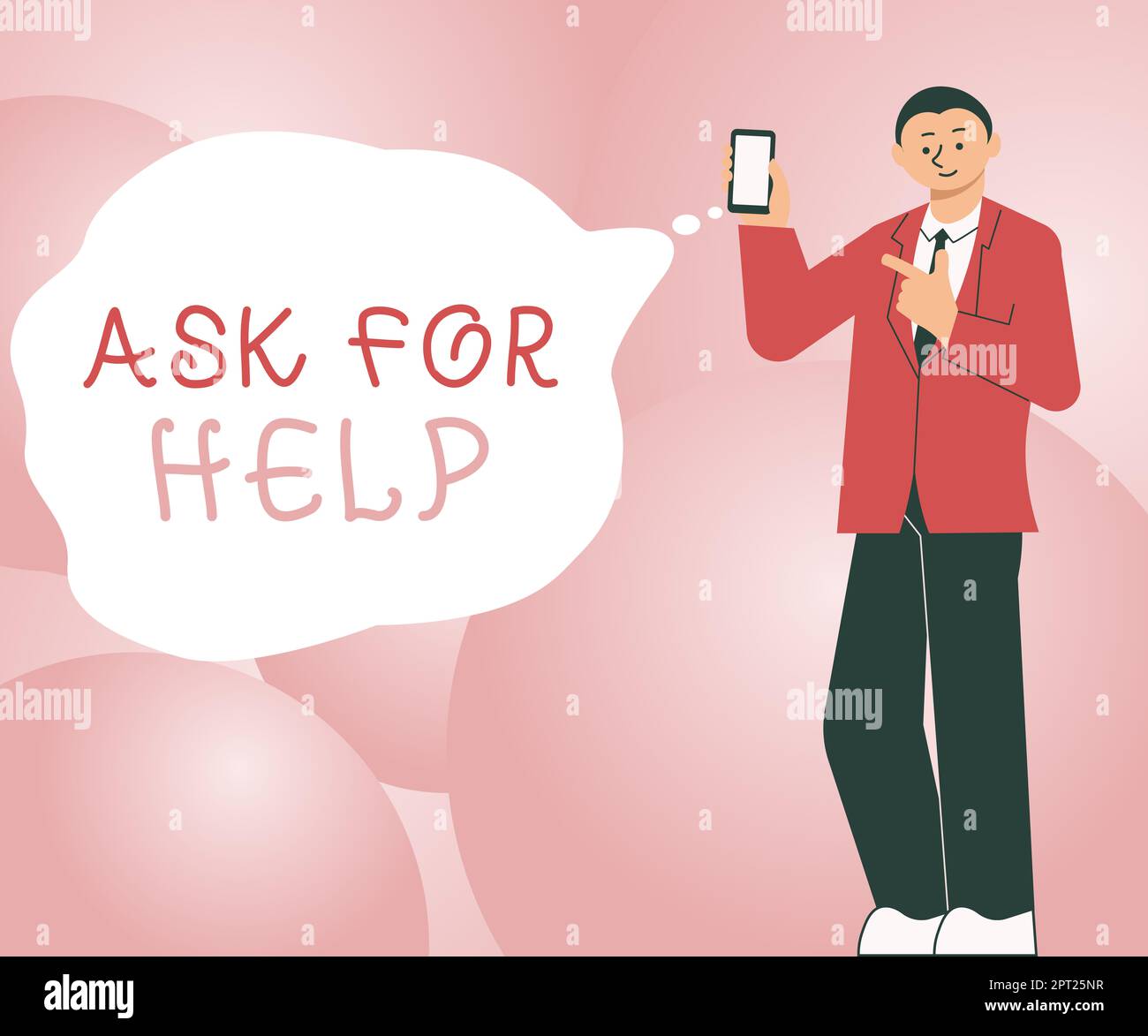 Text caption presenting Ask For Help, Business idea Request to support ...