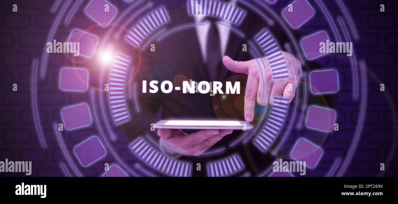 Conceptual caption Iso Norm, Business showcase An accepted standard or ... Conceptual caption Iso Norm, Business showcase An accepted standard or ...