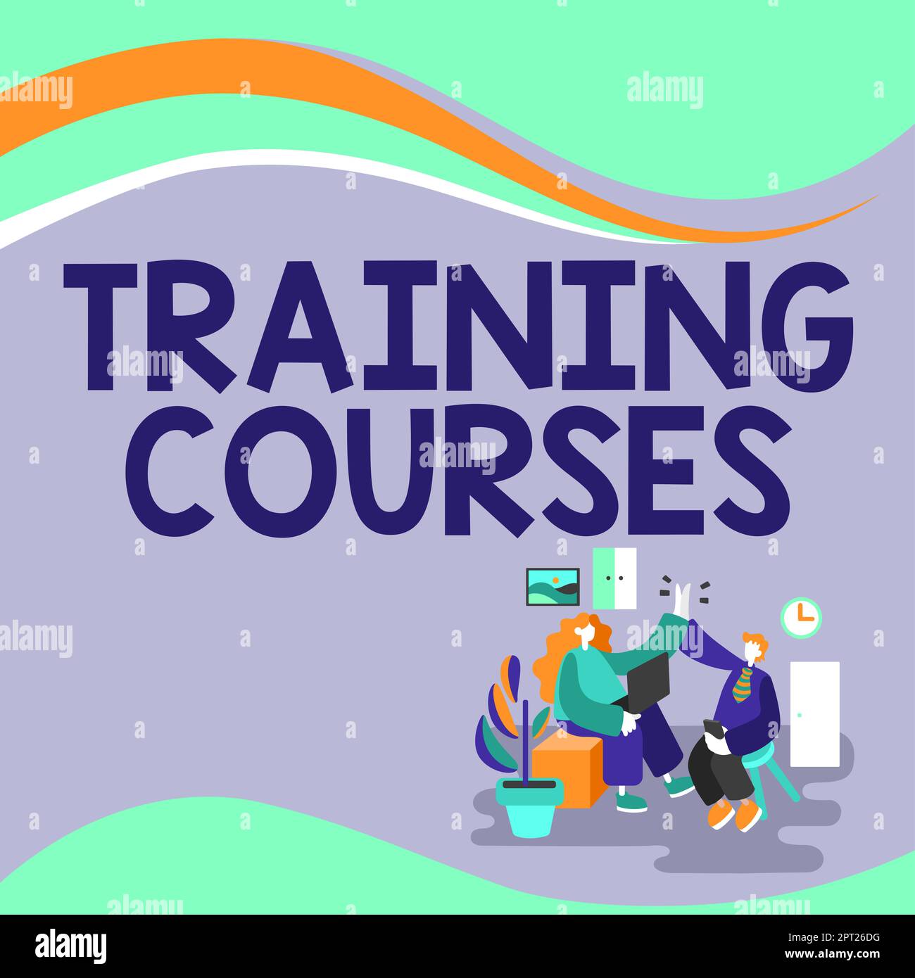 Text caption presenting Training Coursesis series of lessons or ...