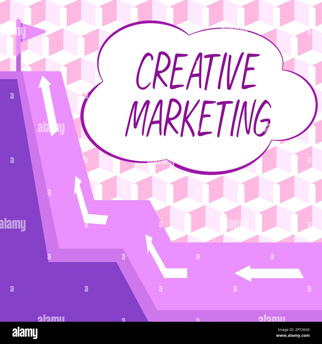 Sign displaying Creative MarketingCampaigning to meet the advertising ...