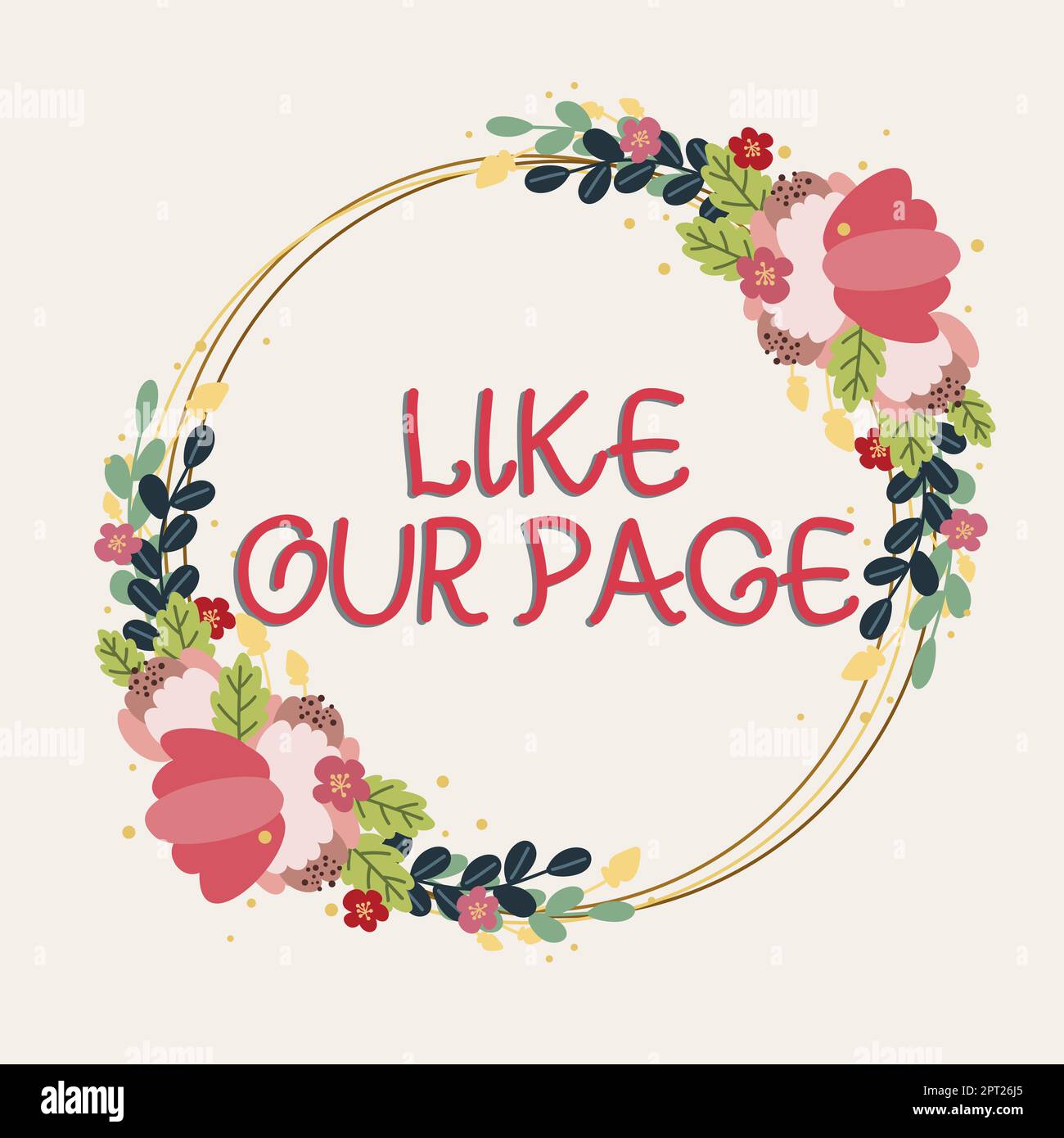 Conceptual display Like Our Page, Concept meaning Follow us on the ...