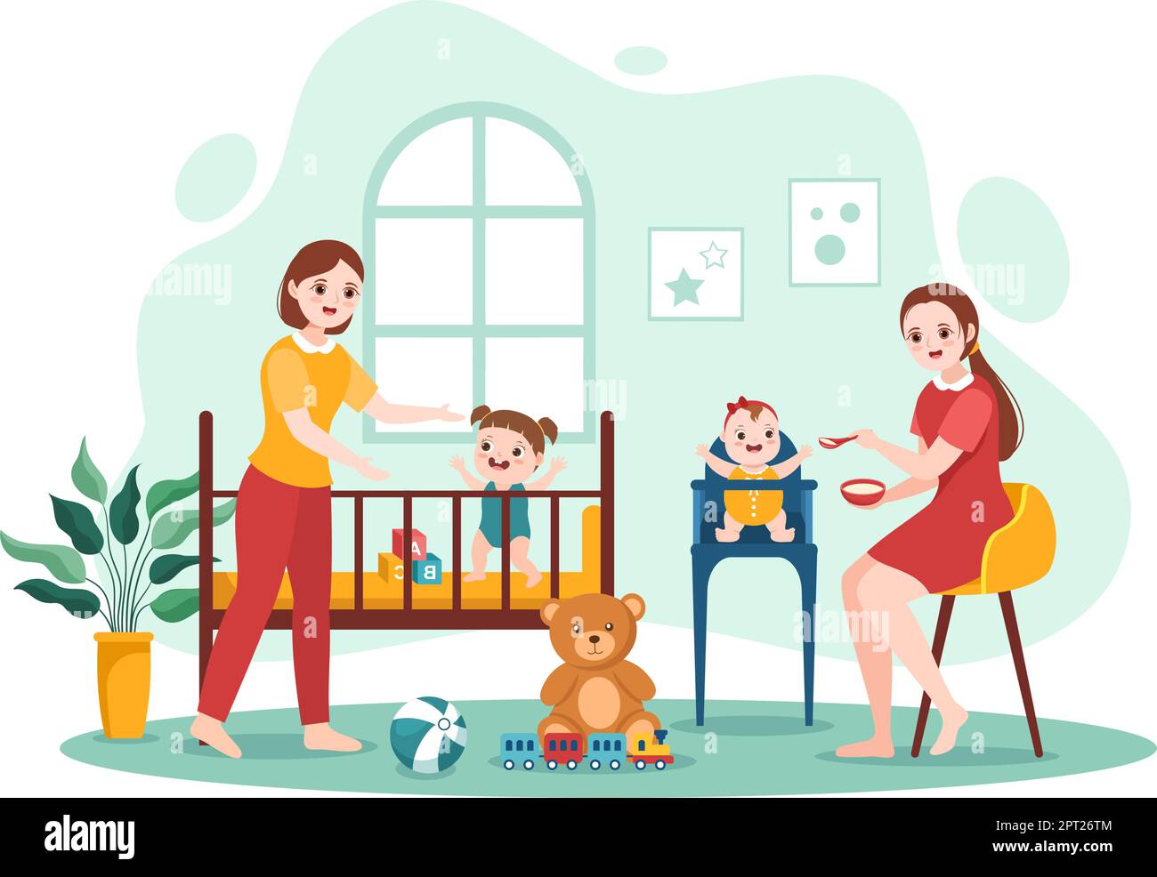 Babysitter or Nanny Services to Care for Provide for Baby Needs and ...