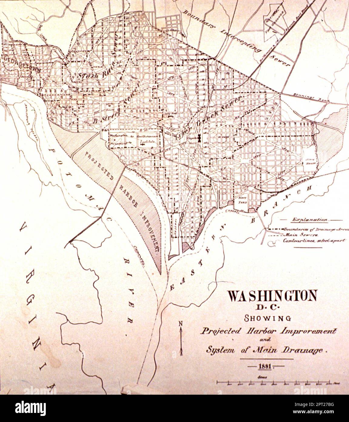 Map of Washington, D.C Stock Photo - Alamy