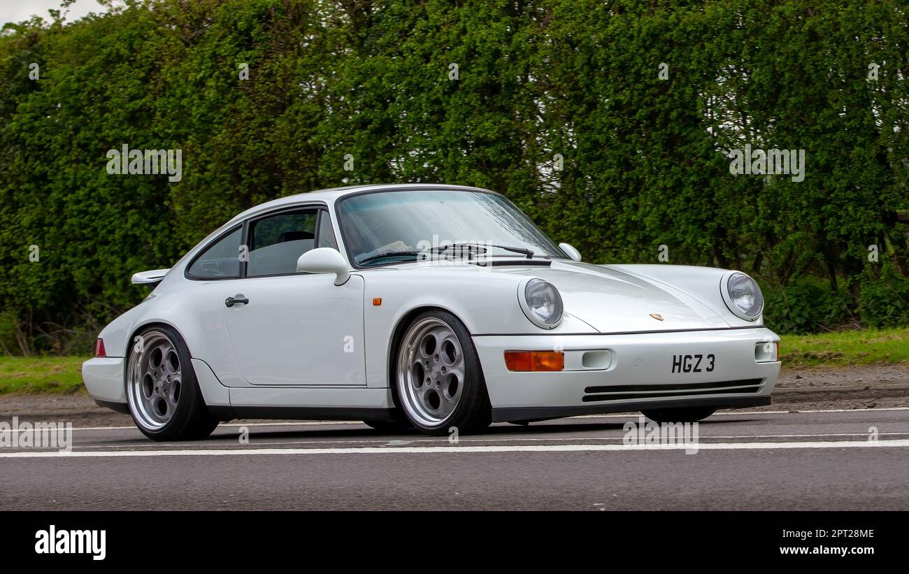 Bicester,Oxon,UK - April 23rd 2023. 1993 white PORSCHE 911 car ...