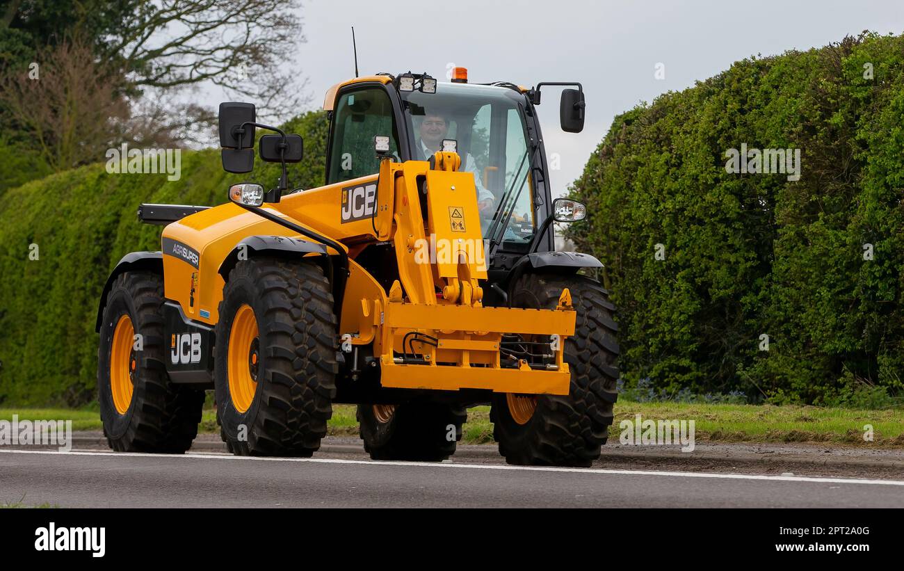 Bicester,Oxon,UK - April 23rd 2023. JCB construction machinery ...