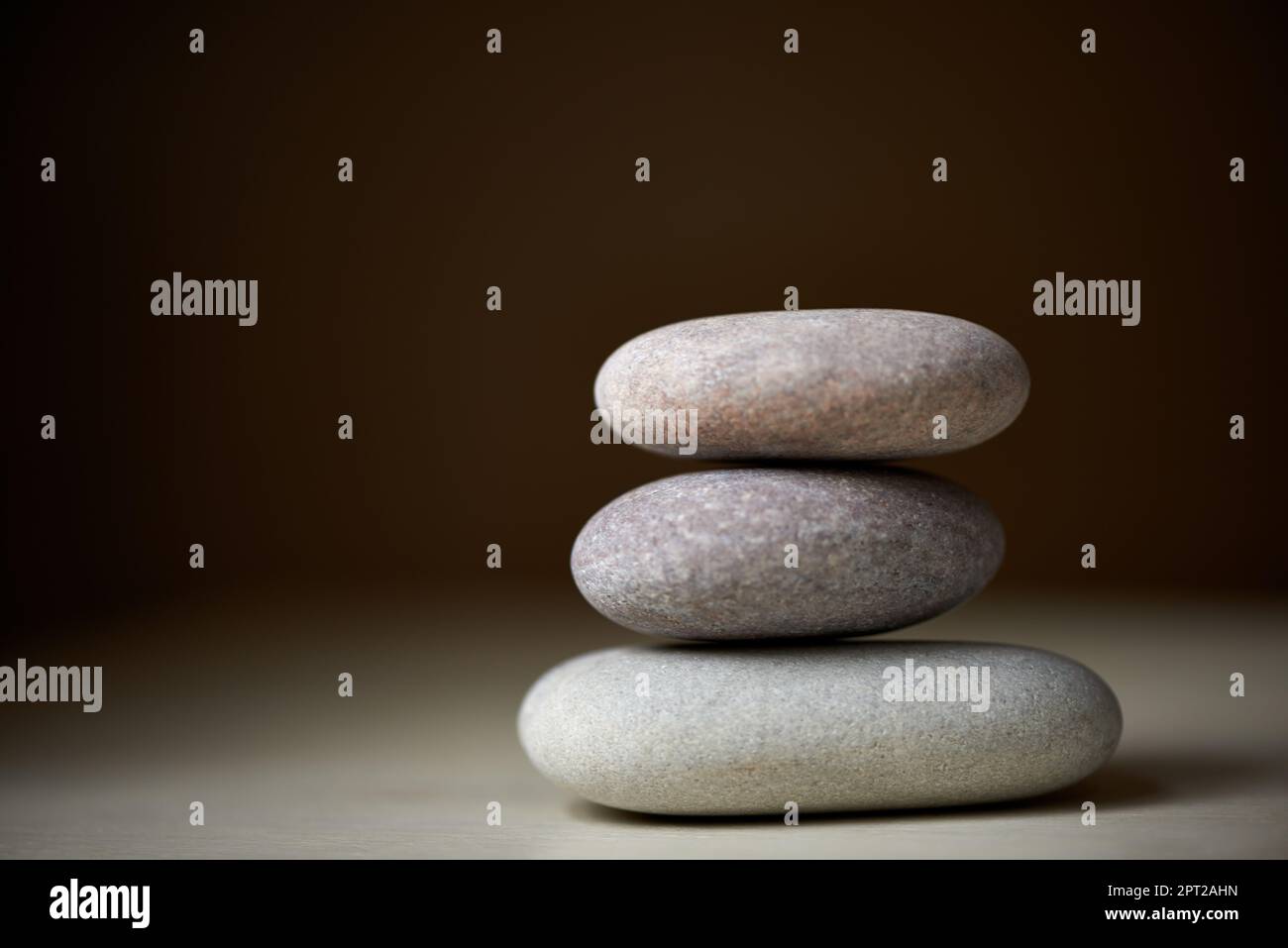 Searching for ones inner balance. Three stones balanced on top of each ...