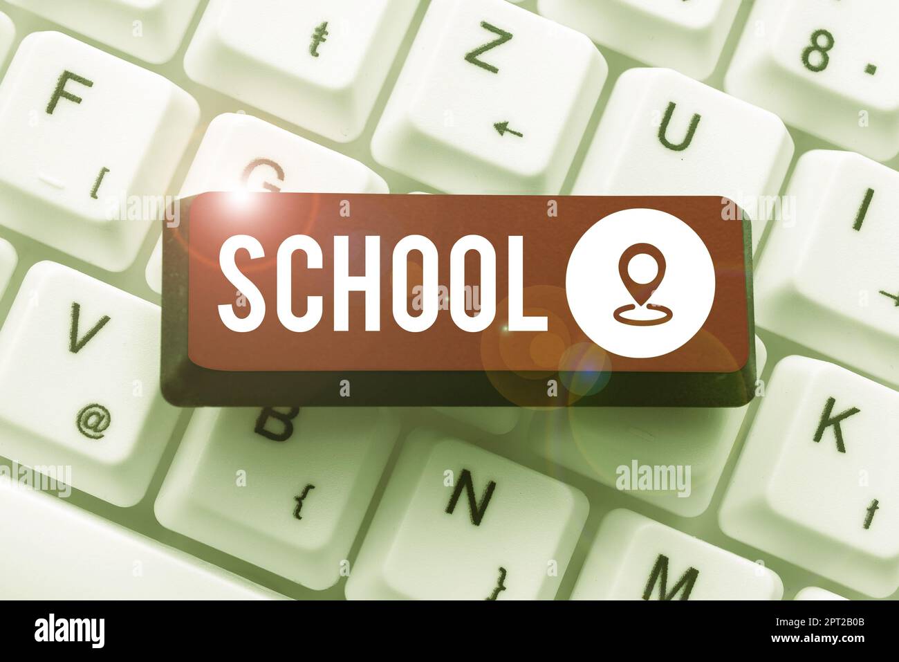 Hand writing sign School, Word Written on designed to provide learning ...