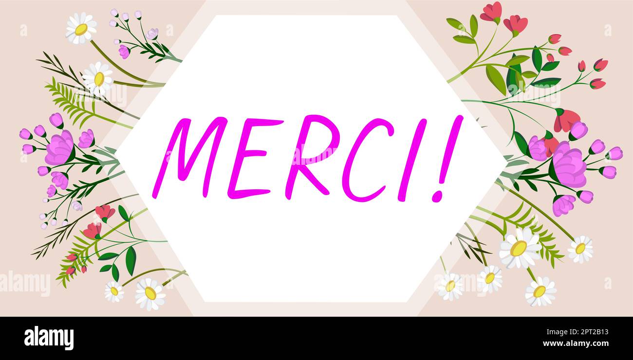 Inspiration showing sign Merci, Word for thank you in French what is ...
