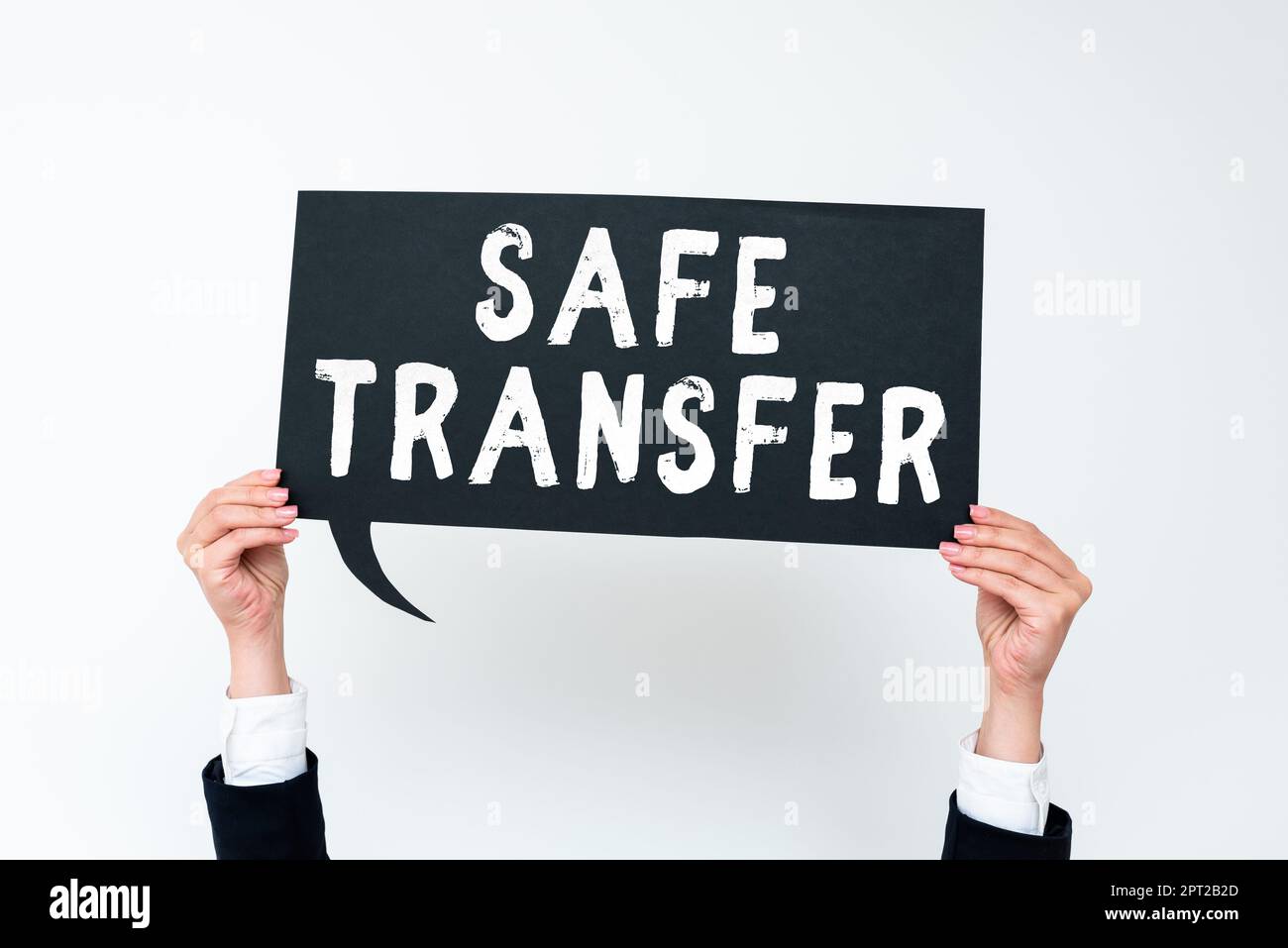 Inspiration showing sign Safe Transfer, Word Written on transmitting ...