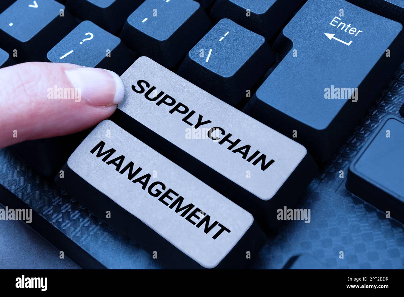 Sign displaying Supply Chain Management, Word Written on Aspects of ...