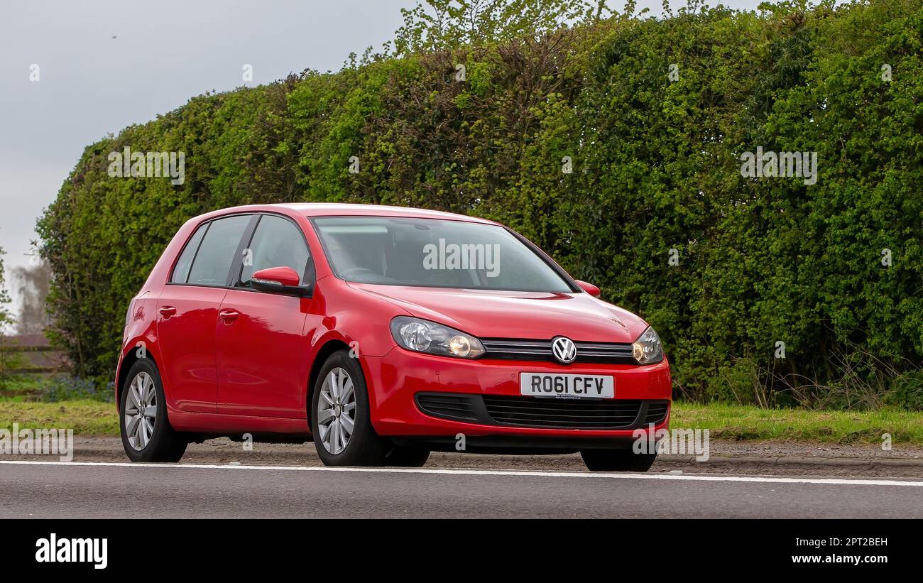 Bicester,Oxon,UK - April 23rd 2023. red 2011 VOLKSWAGEN GOLF MATCH TDI ...