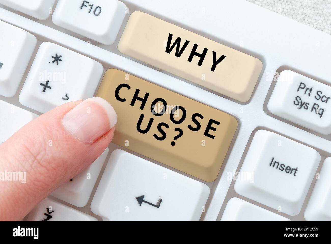 Text caption presenting Why Choose Us Question, Business approach ...