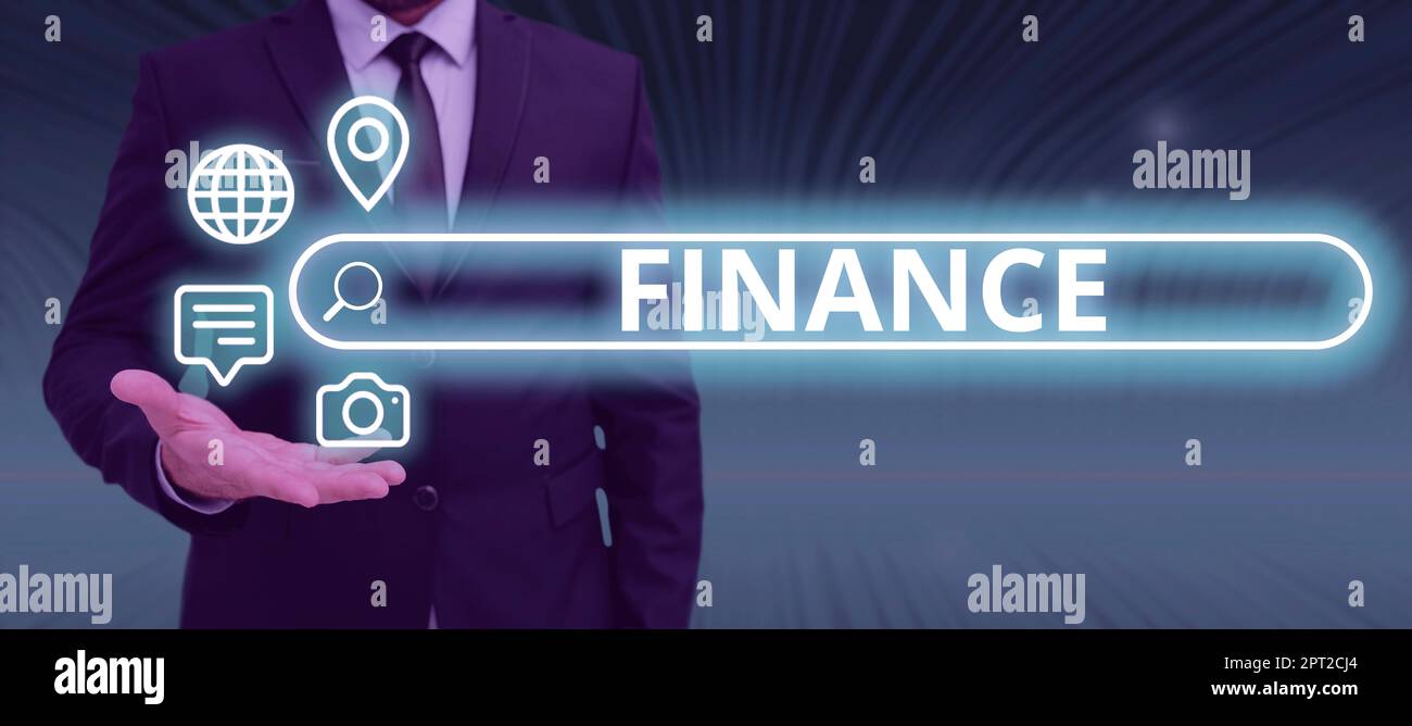 Conceptual caption Finance, Business overview describes activities ...