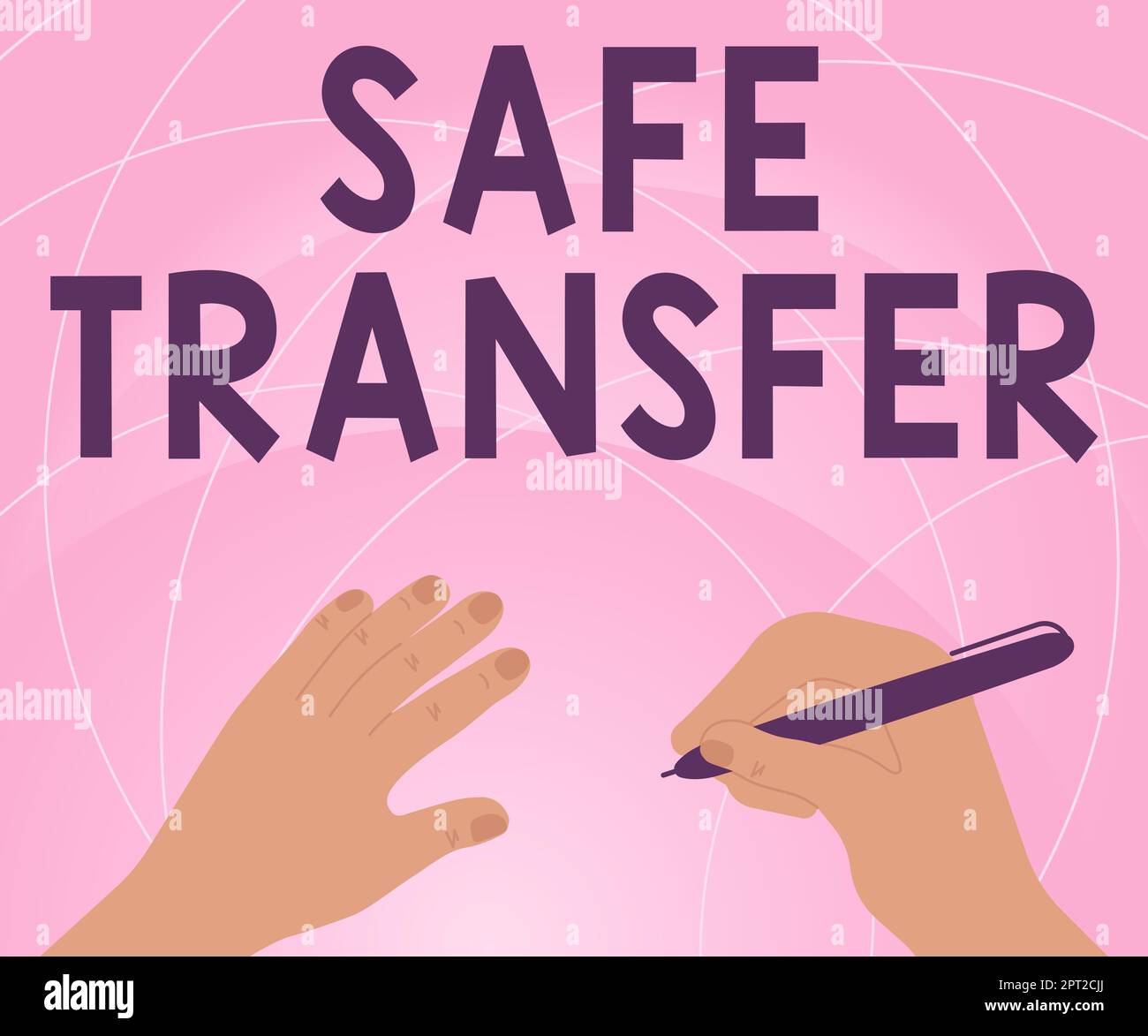 Text sign showing Safe Transfer, Business approach transmitting the ...