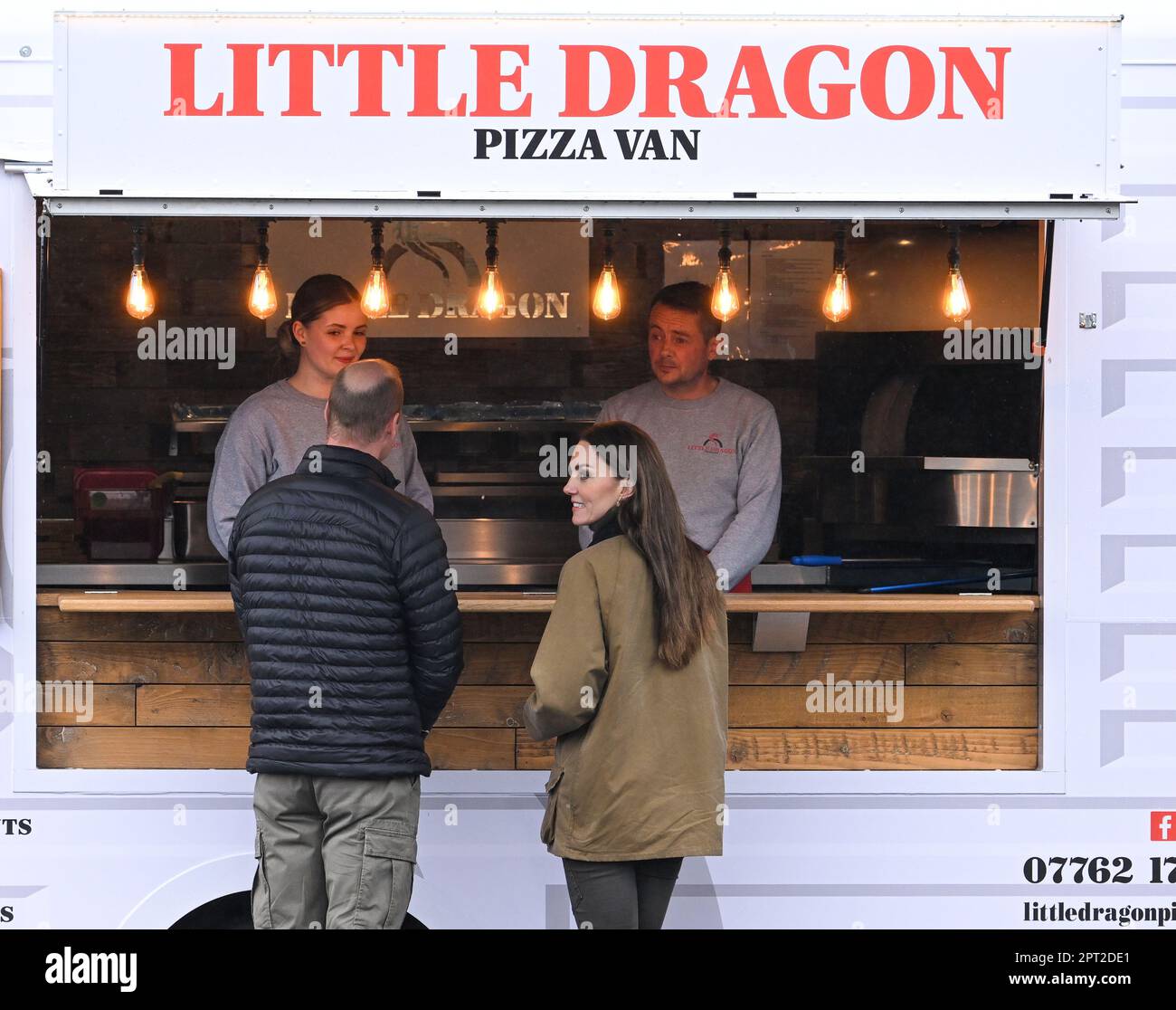 Wales, UK. 27th Apr, 2023. The Prince and Princess of Wales visit the ...