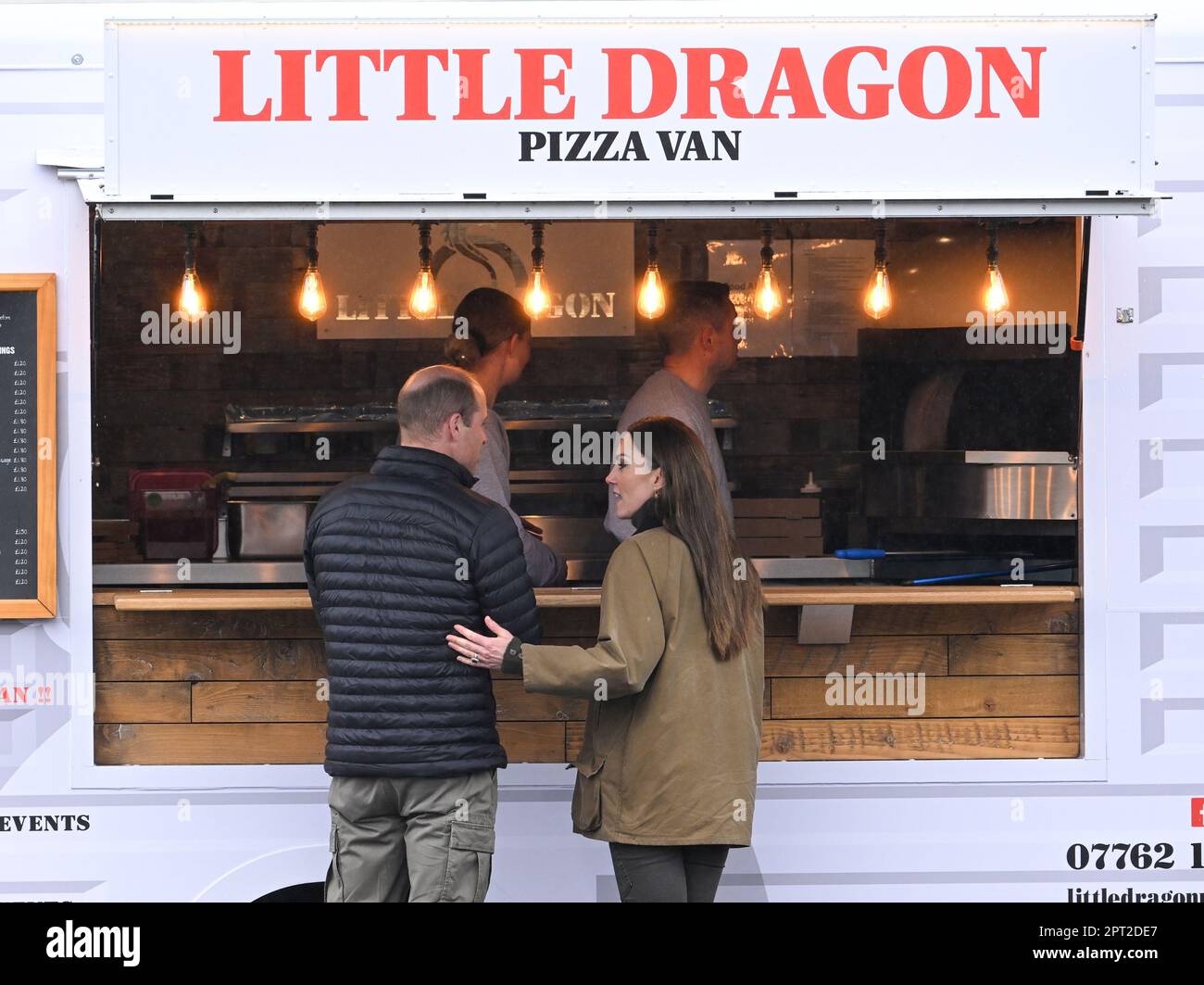 Wales, UK. 27th Apr, 2023. The Prince and Princess of Wales visit the ...