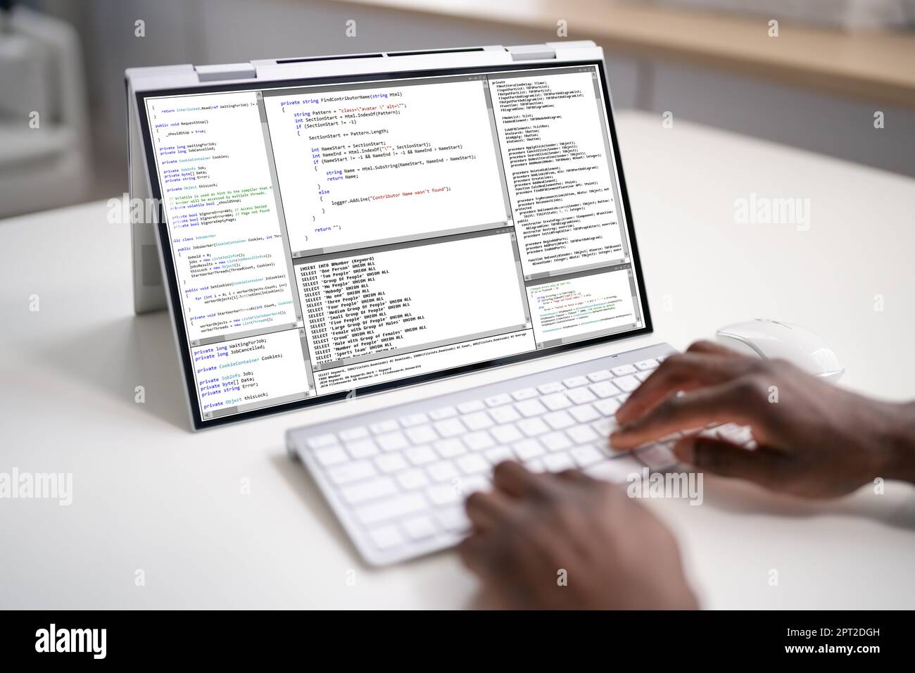 African American Web Developer Programmer. Coding Software Stock Photo ...