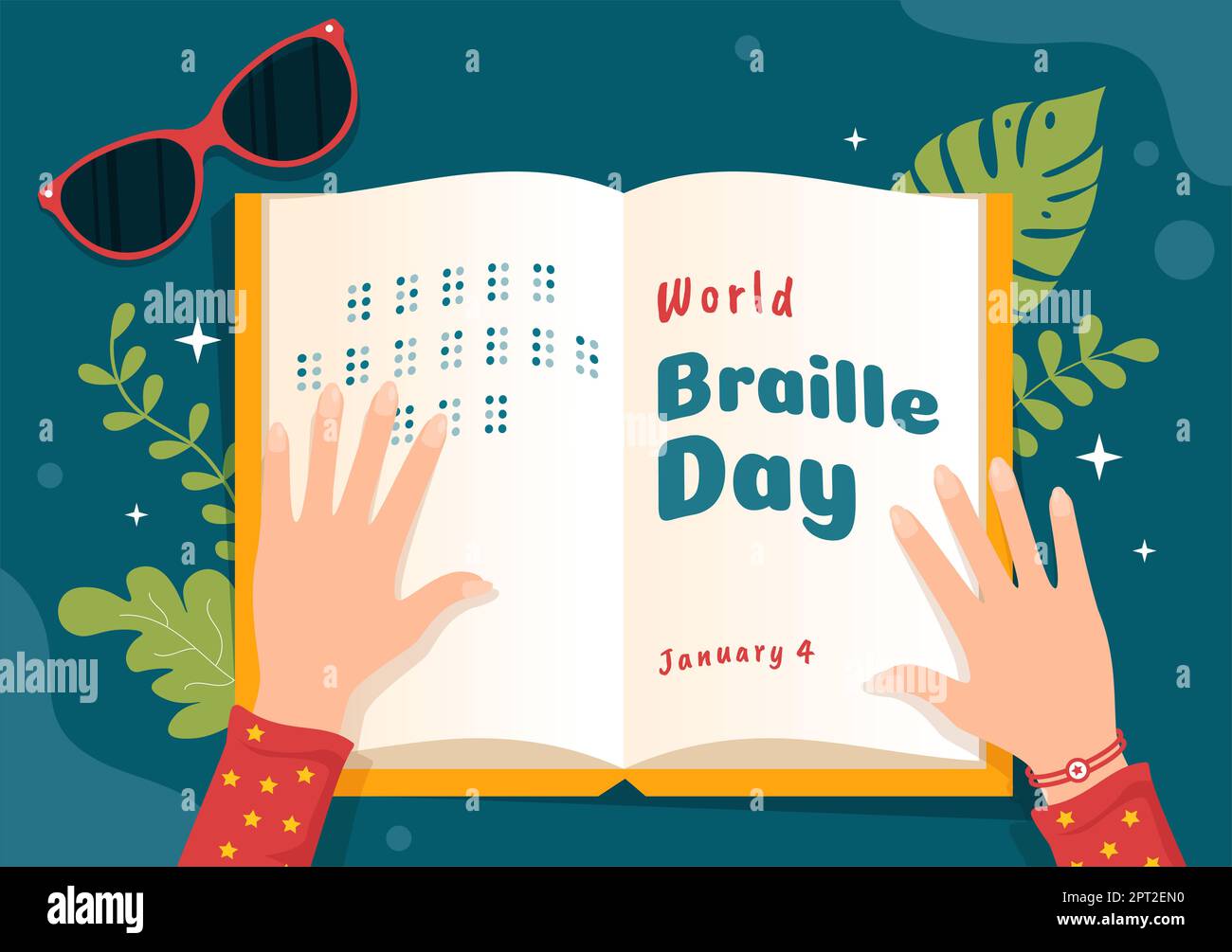 World Braille Day on 4th of January with Text by Alphabet for Means of ...