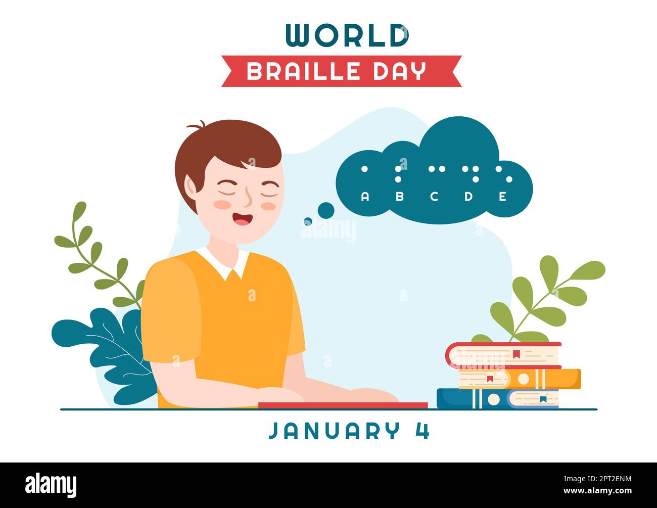 World Braille Day on 4th of January with Text by Alphabet for Means of ...