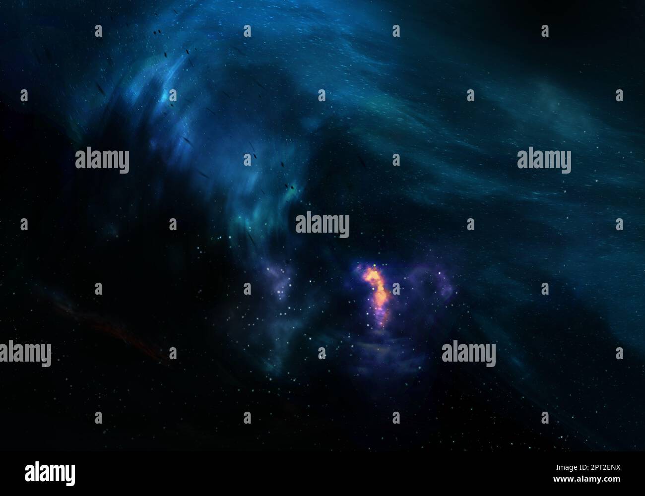 Celestial Digital Art, Stars and Galaxies in Outer Space Background ...