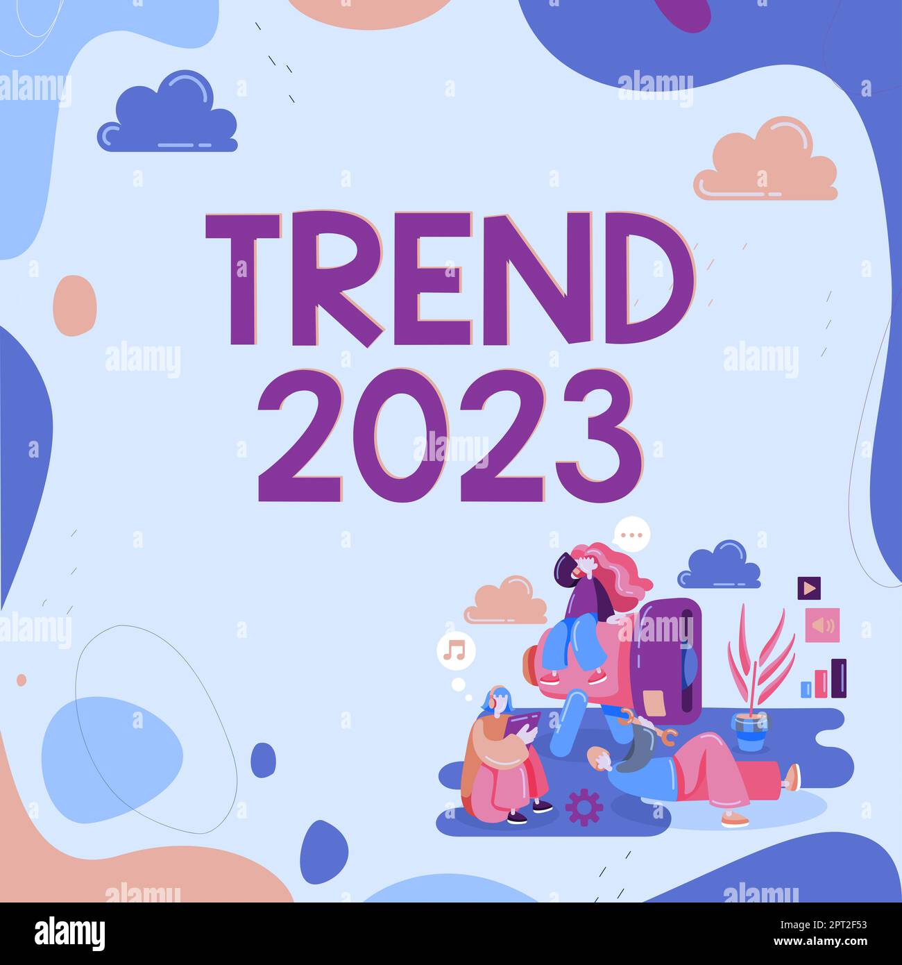 Conceptual display Trend 2023, Internet Concept things that is famous ...