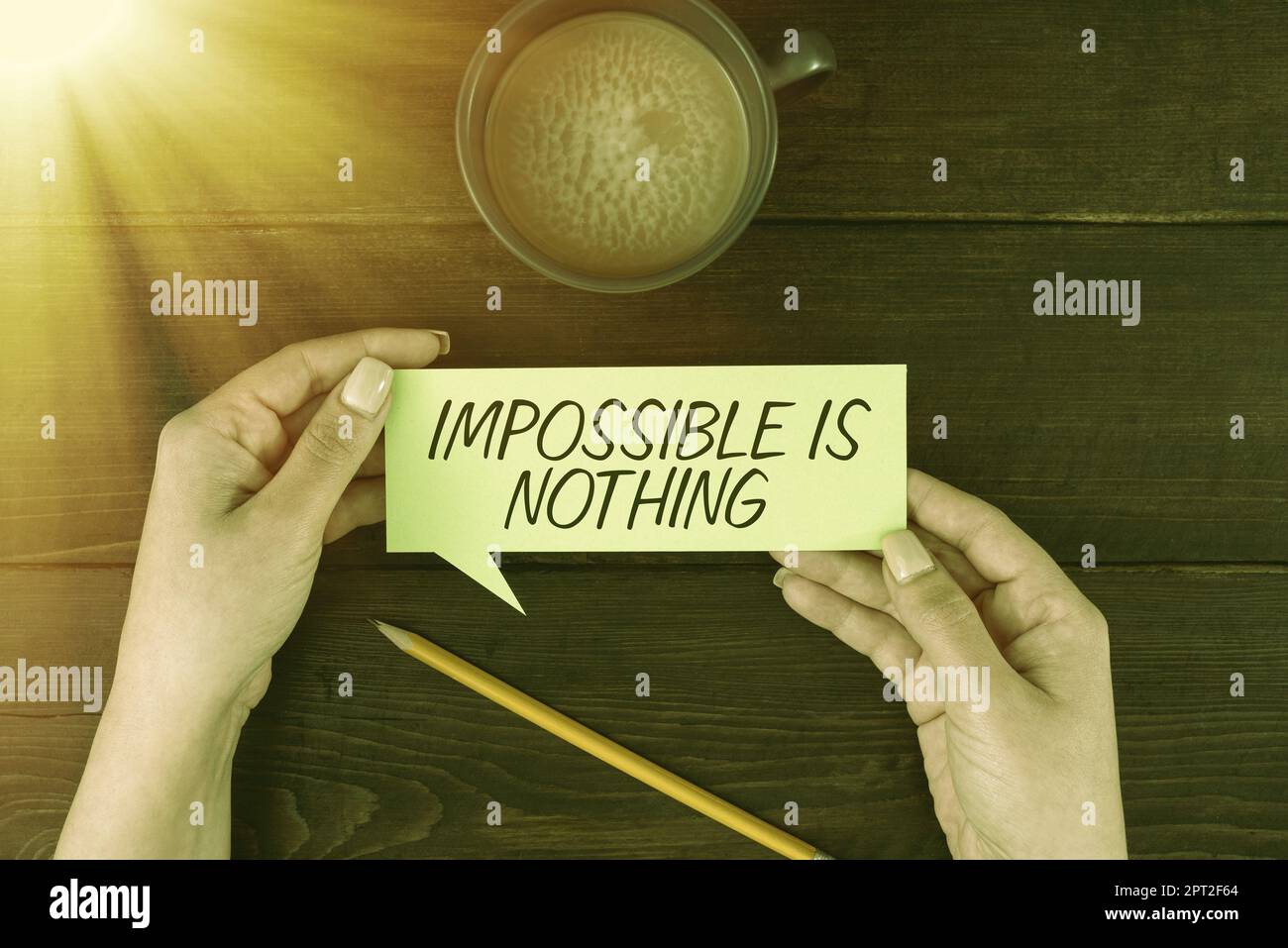 Writing displaying text Impossible Is Nothing, Business idea Motivated ...